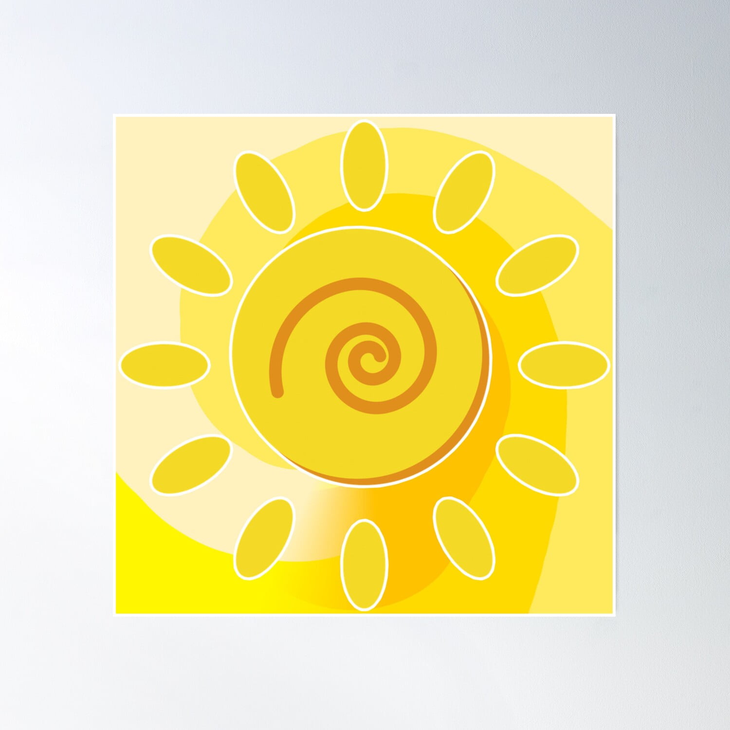 Summer Sun Sunshine Poster Wall Art, Modern Wall Decor, 30x30 UNFRAMED ...