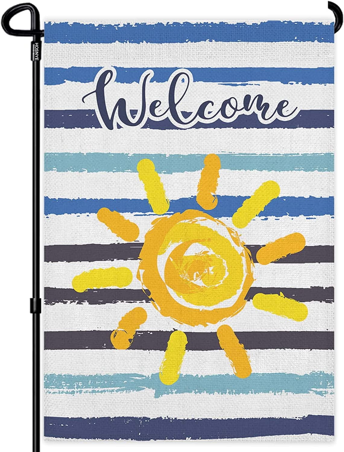 Summer Sun Welcome Garden Flag 30x45 cm Double Sided Sunshine Blue ...