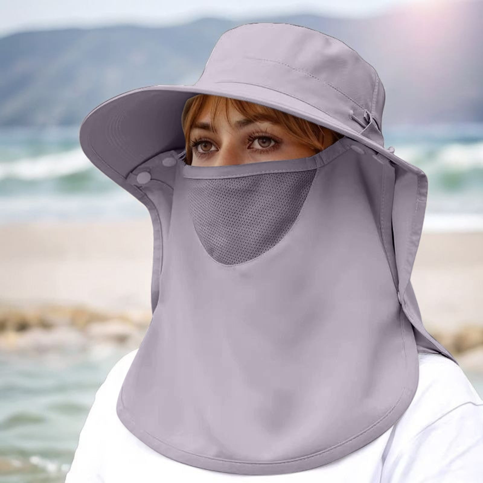 Summer Sun Wide Brim Hat With Cape For Women Hats for Women Fashionable ...