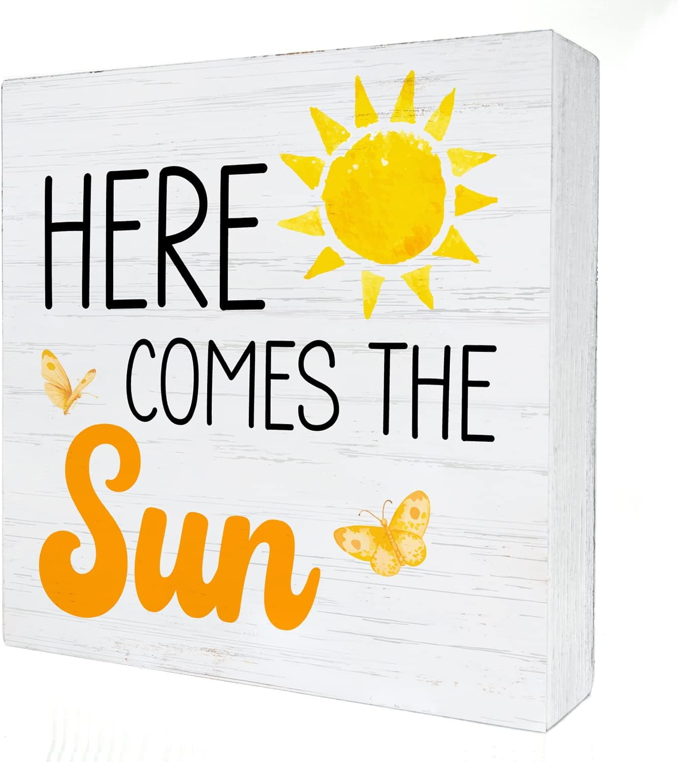 Summer Sun Wood Box Sign Decor Rustic Wooden Box Signs Desk Decoration ...