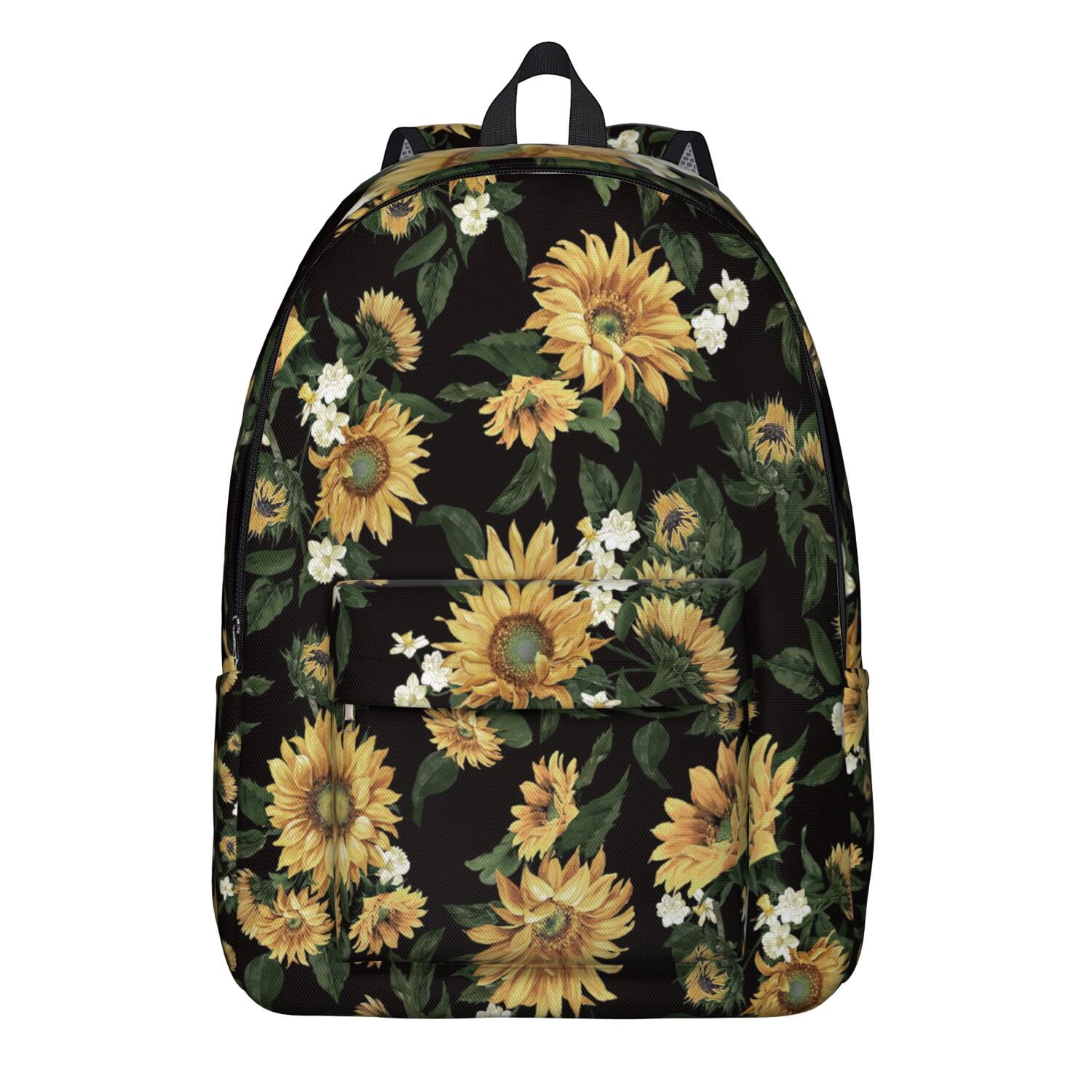 Summer Sunflower Backpack - Floral Waterproof School Bag, Retro Rustic ...