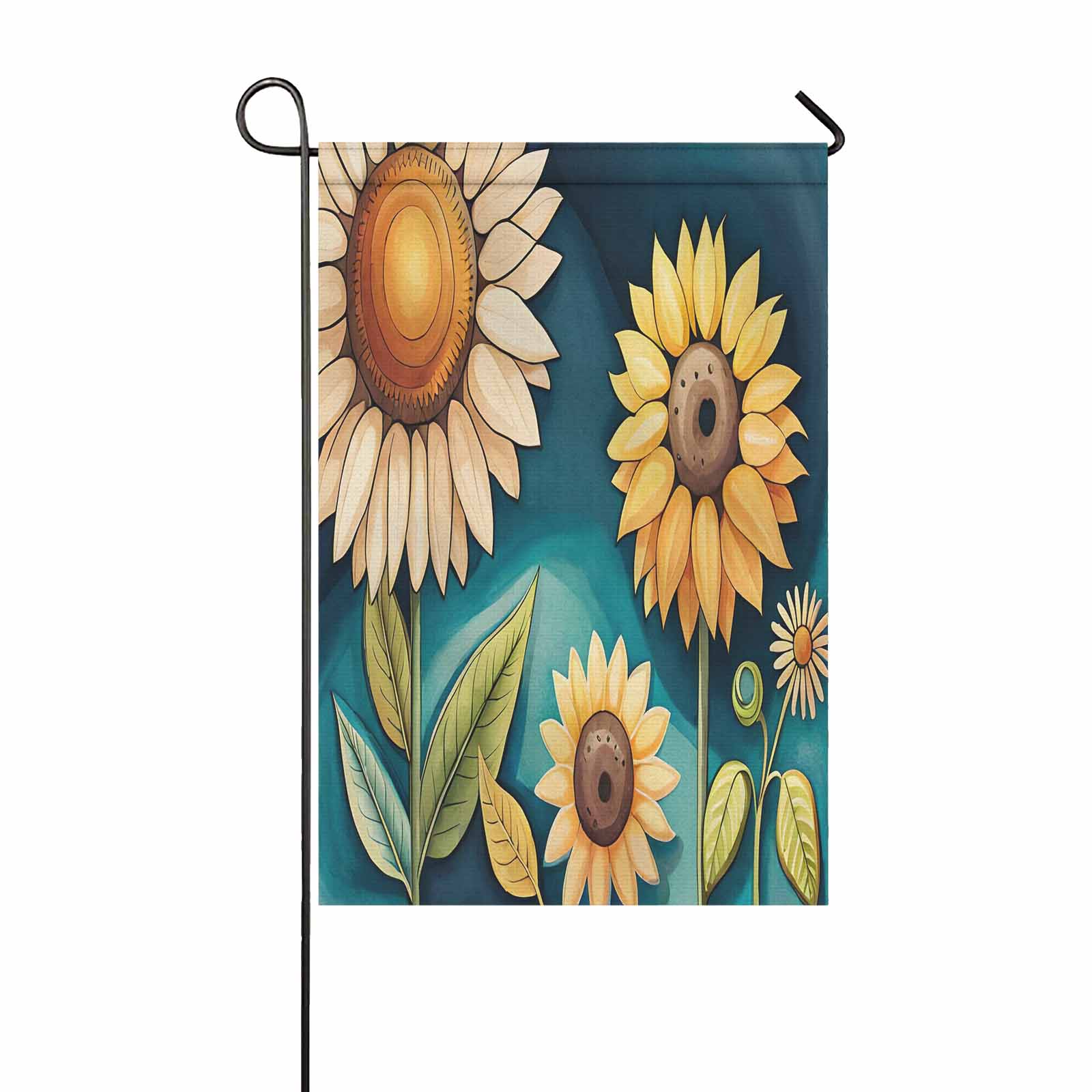 Summer Sunflower Garden Flag 12x18 Inch Double Sided Outside Welcome ...