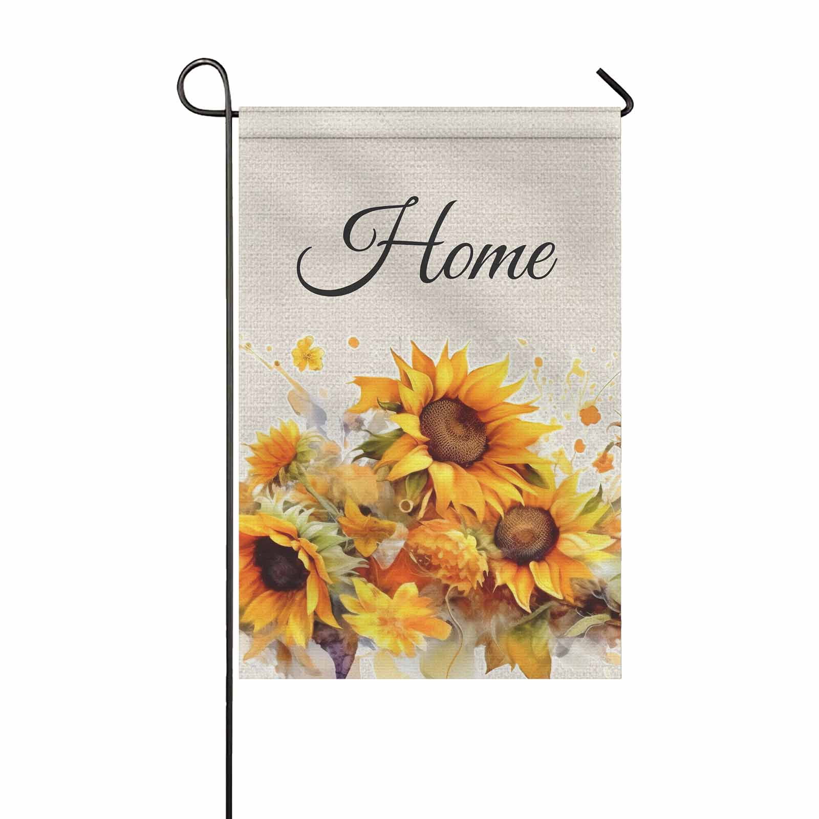 Summer Sunflower Garden Flag 12x18 Inch Double Sided Outside Welcome ...