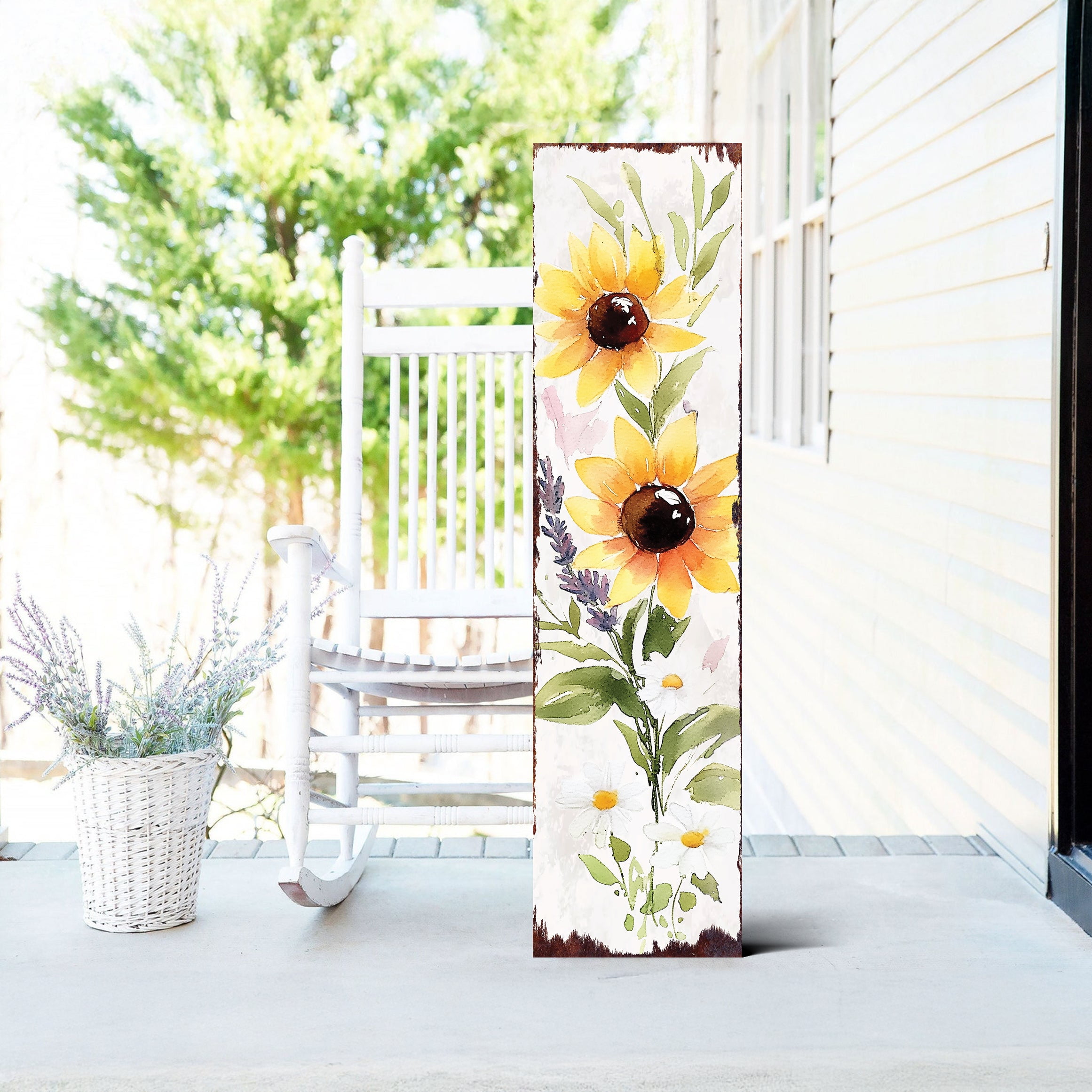 Summer Sunflower Wildflower Porch Sign | Sunflower & Lavender Design ...