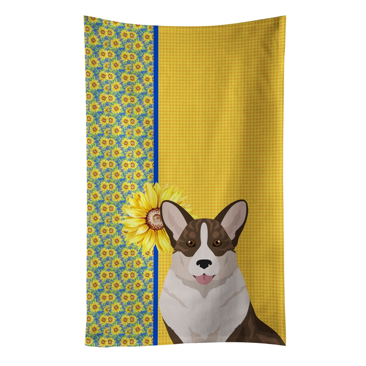 Summer Sunflowers Brindle Cardigan Corgi Kitchen Towel - Walmart.com