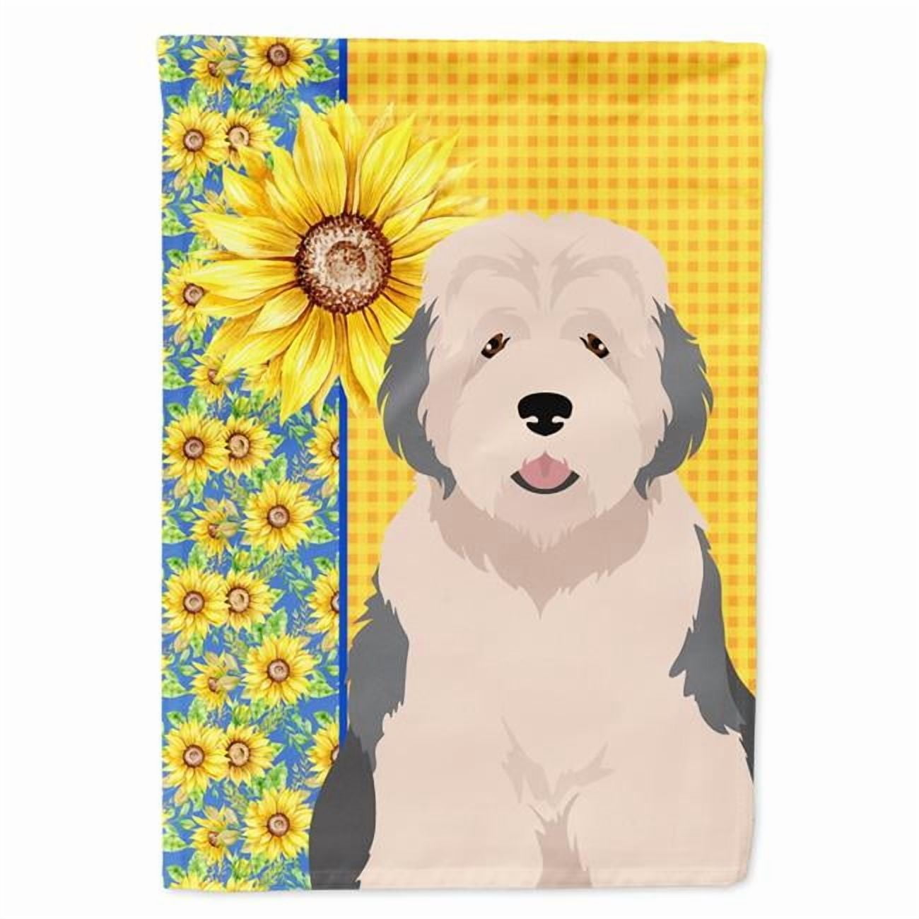 Summer Sunflowers Old English Sheepdog Flag Garden Size - Walmart.com