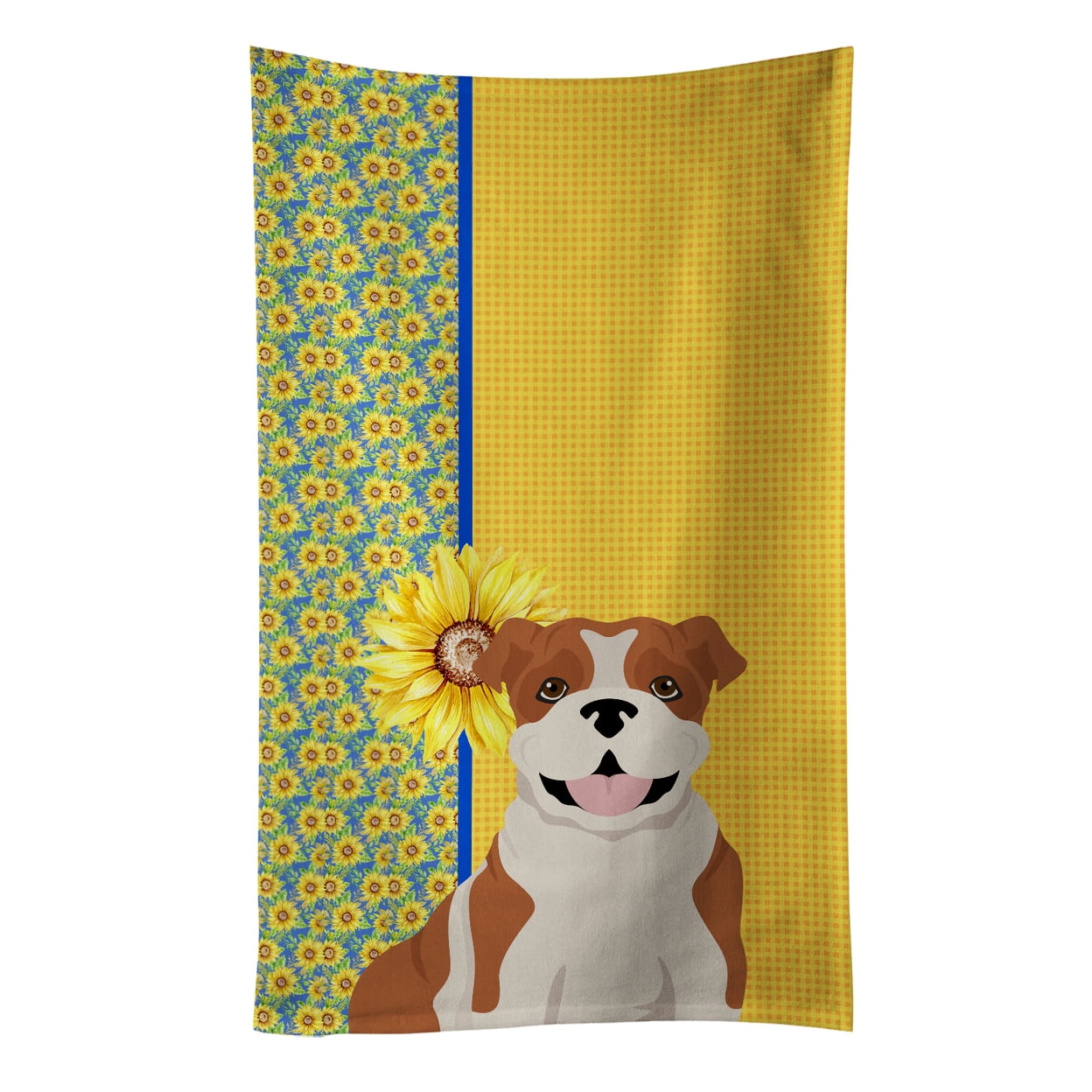 Summer Sunflowers Red English Bulldog Kitchen Towel - Walmart.com