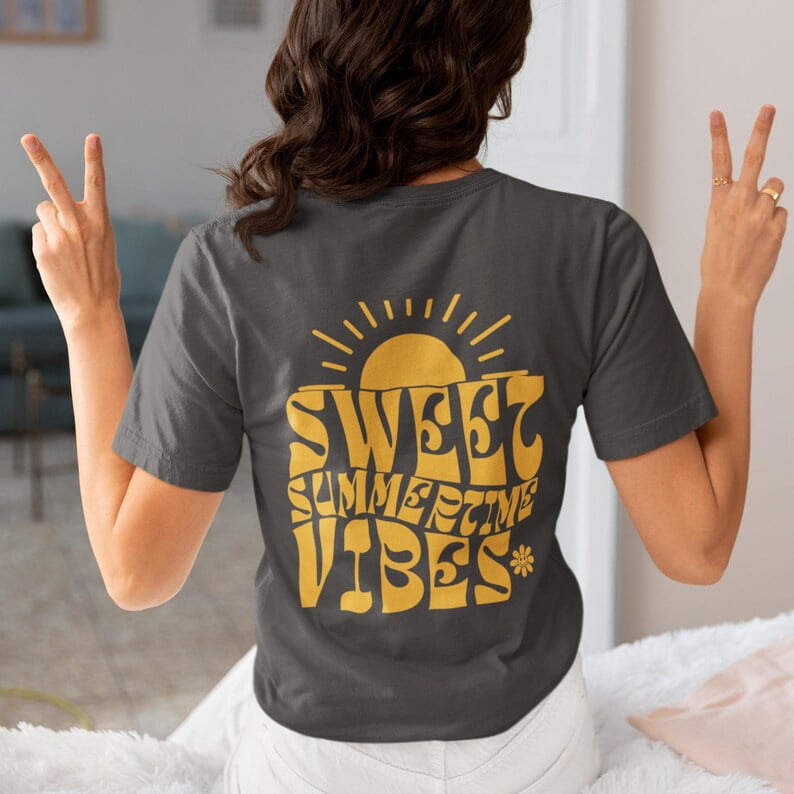 Summer Sunshine T-Shirt, Retro Cheerful, Fun Summertime Vibes Gift ...