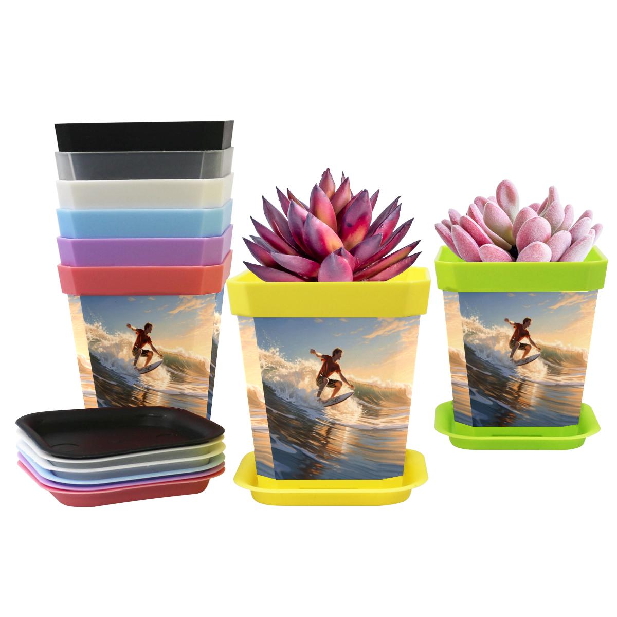 Summer Surf Caribbean Planter 8PCS - Lightweight Indoor Outdoor 8 ...