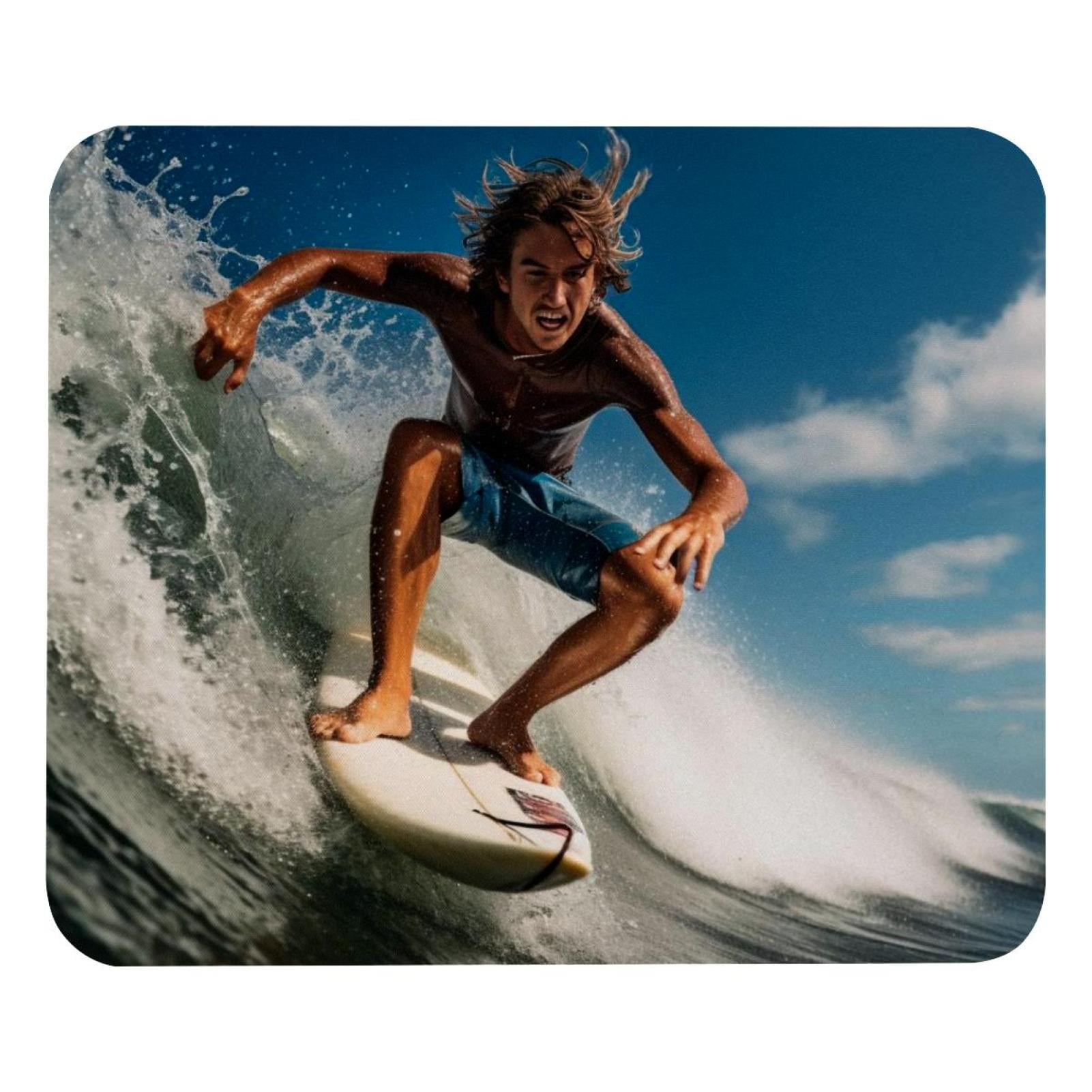 Summer Surf Pattern Mousepad Square Thickness 2mm Desk Mat Office Home ...