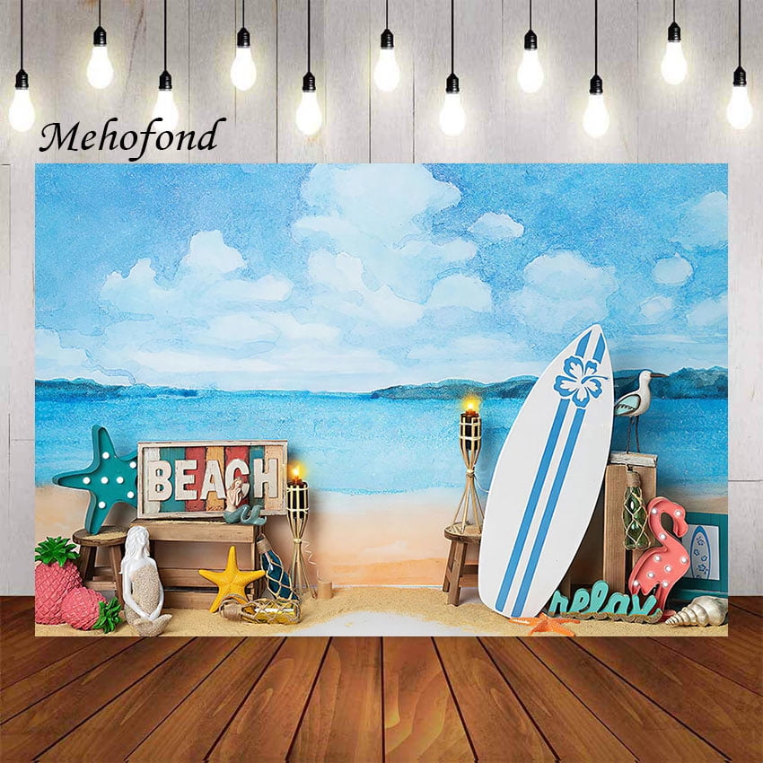 Summer Surfboard Beach Party Tropical Hawaiian Luau Aloha Portrait r ...