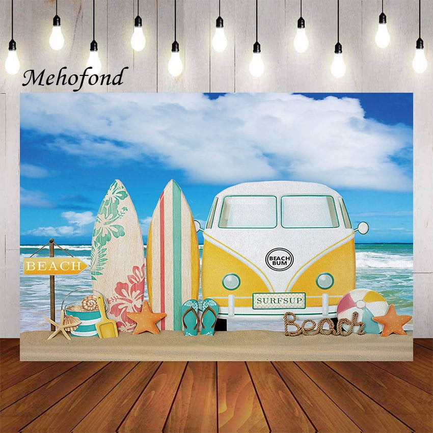Summer Surfboard Party Tropical Hawaiian Beach Surfs Up Birthday ratio ...