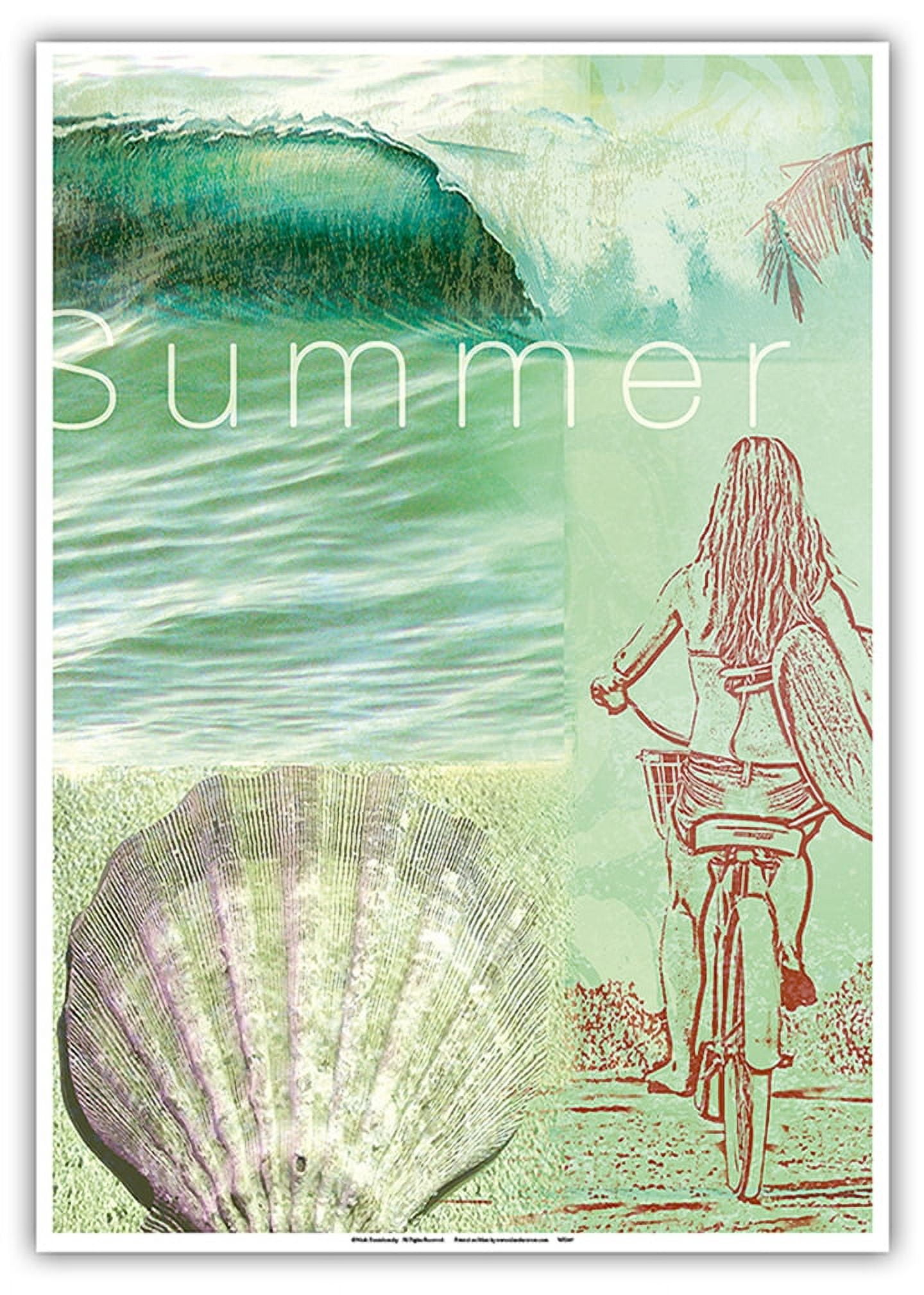 Summer - Surfer Girl - Original Collage Art by Wade Koniakowsky ...