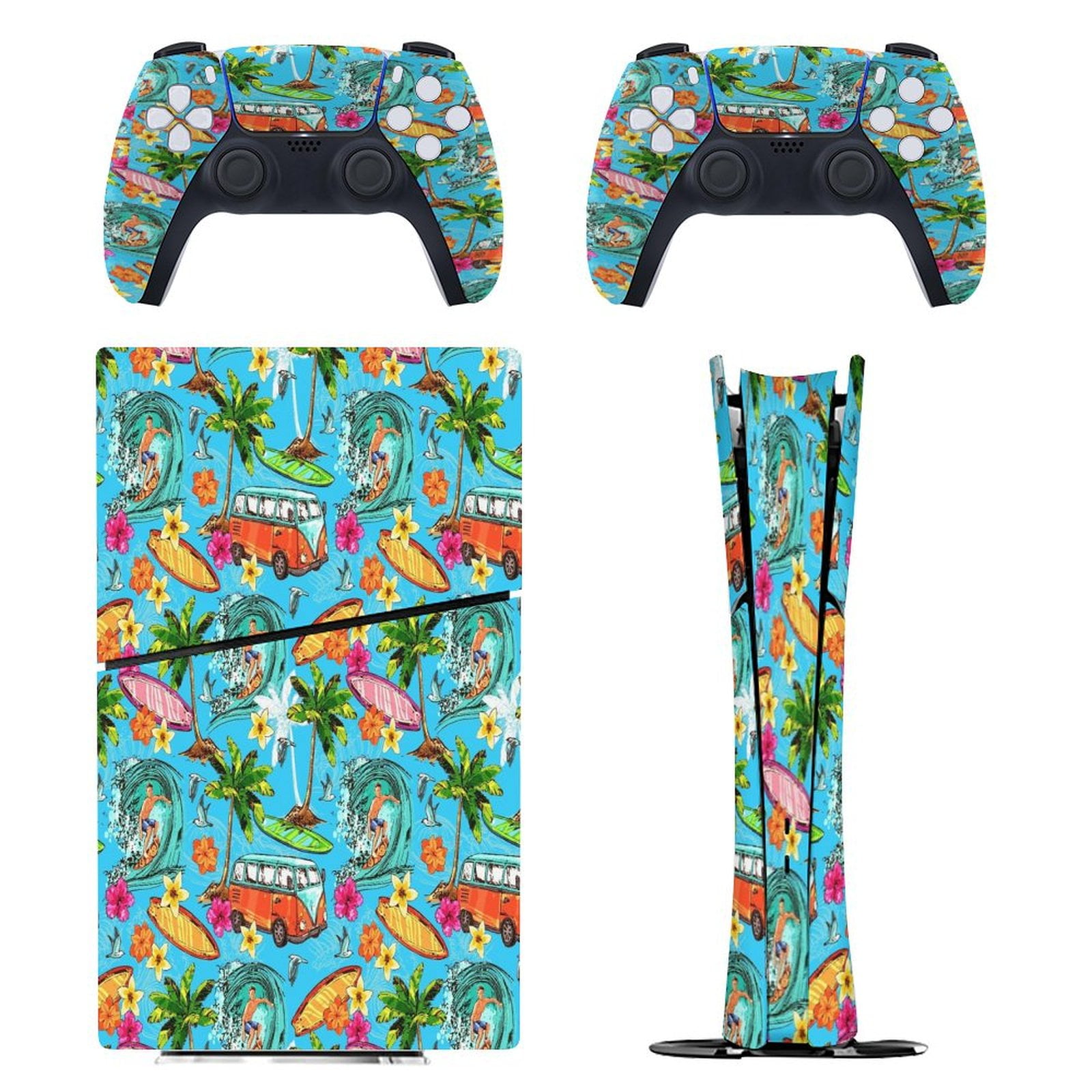 Summer, Surfing PS5/PS5 Slim Digital Disc Skin Sticker For Console And ...