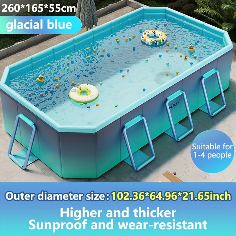 [Summer Swimming Pool] Durable PVC Adult Swimming Pool, Family Large ...
