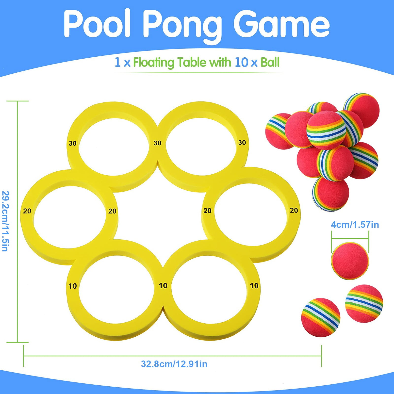 Summer Swimming Pool Floating Pool Throwing Toys and Games Set, Tossing ...