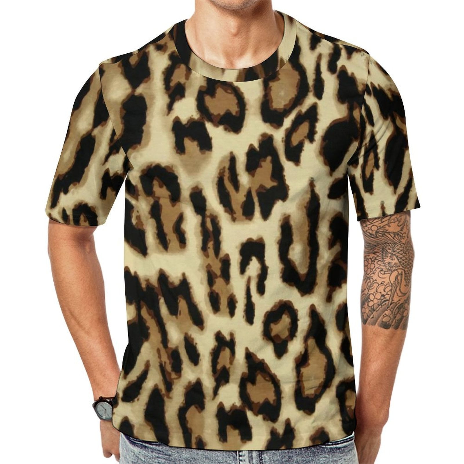 Summer TShirt Retro Leopard TShirts Jungle Animal Print Aesthetic ...
