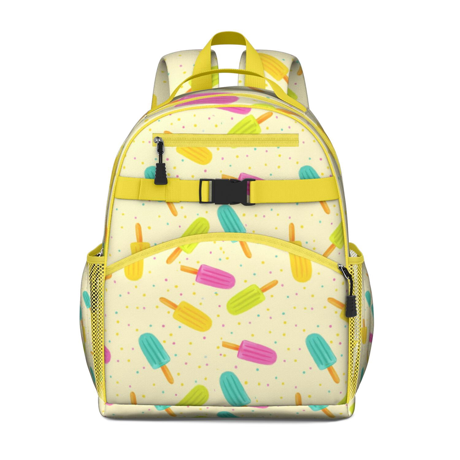 Summer-Themed Student Backpack with Sweet Treats and Food Pattern ...