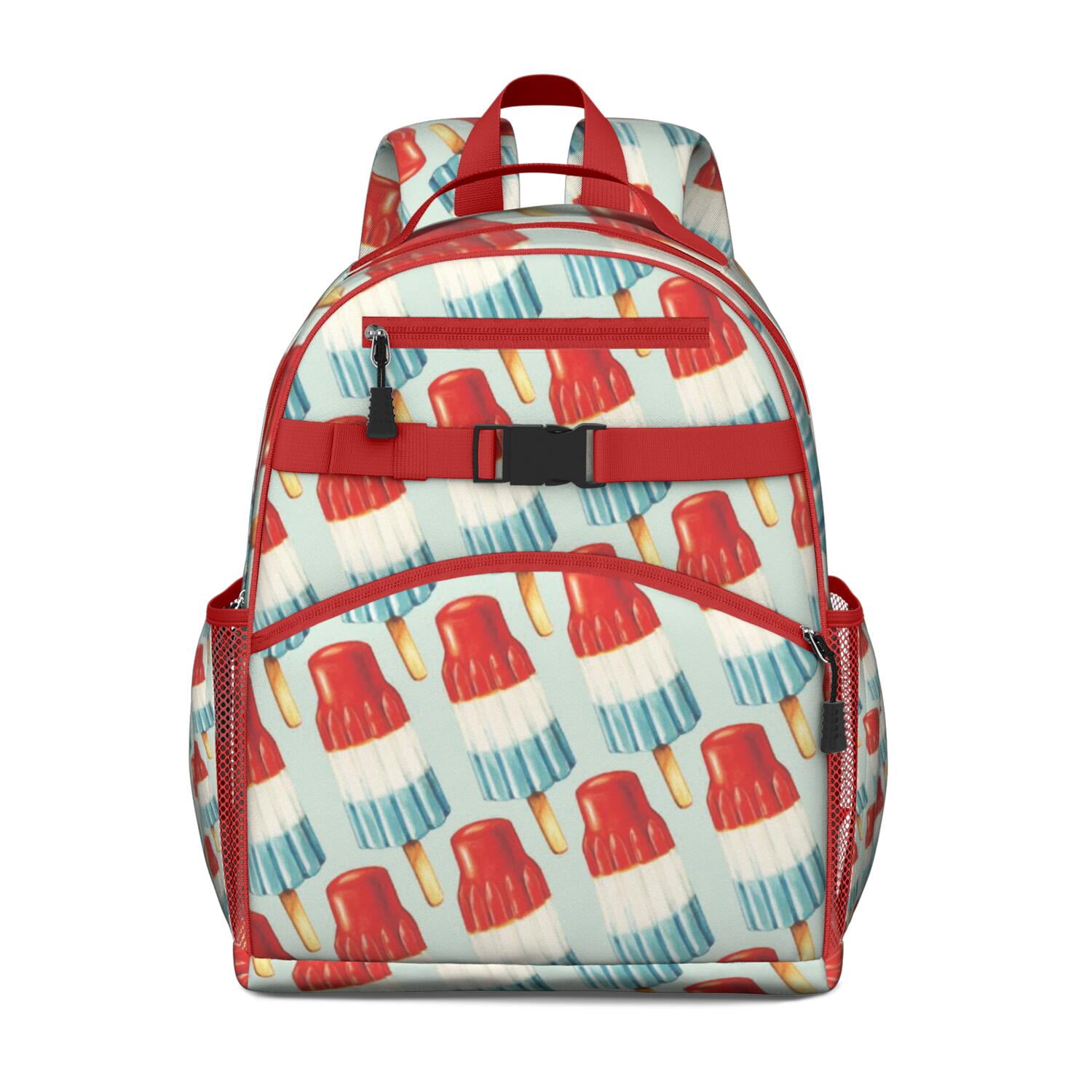 Summer-Themed Student Backpack with Sweet Treats and Food Pattern ...