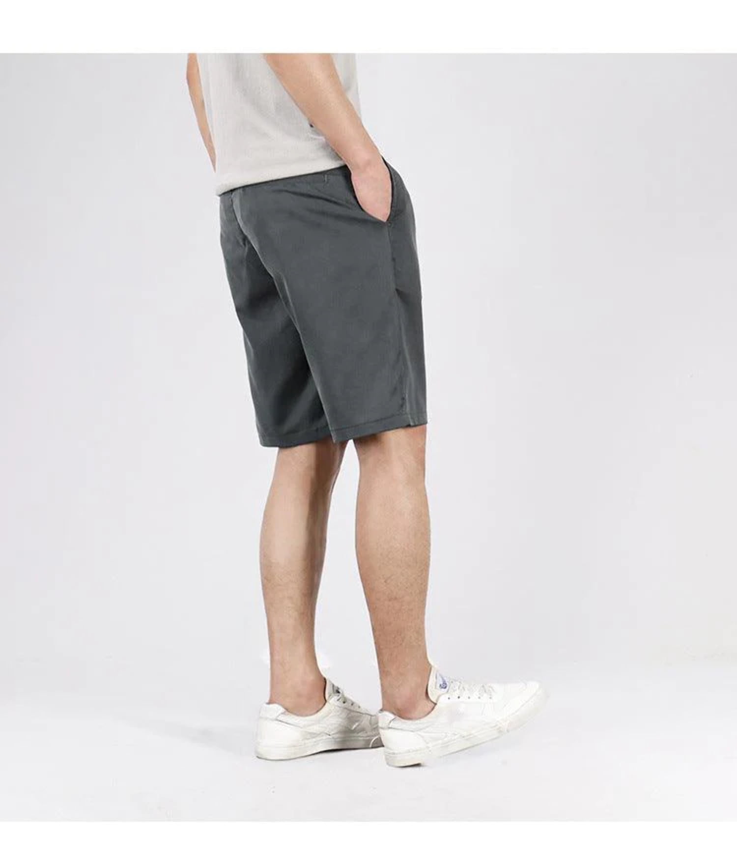 Summer Thin Tencel Suit Shorts Men's Straight Loose Korean Casual Pants ...