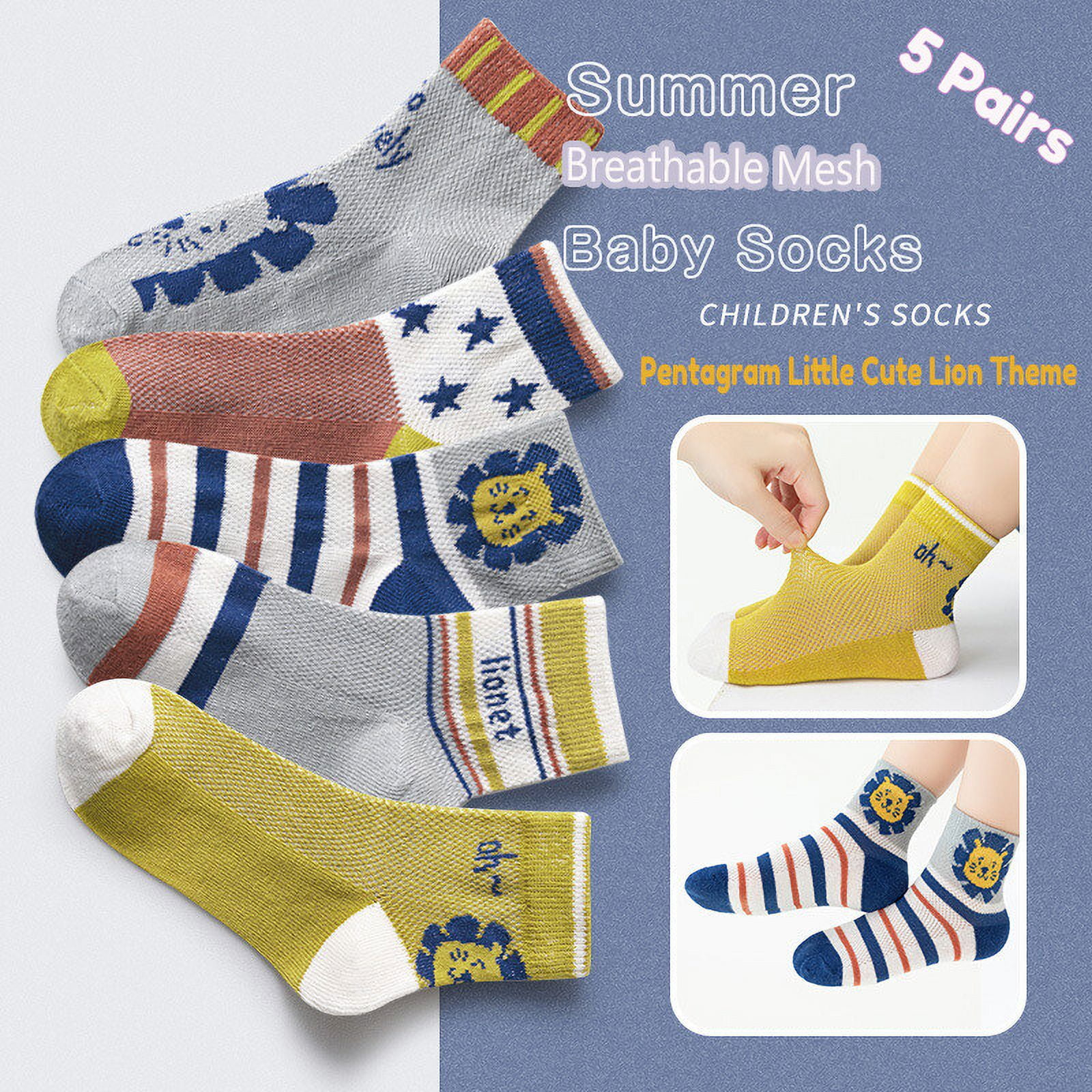 Summer Toddler Baby Socks - Thin Breathable Mesh Mid-Calf Short Ankle ...