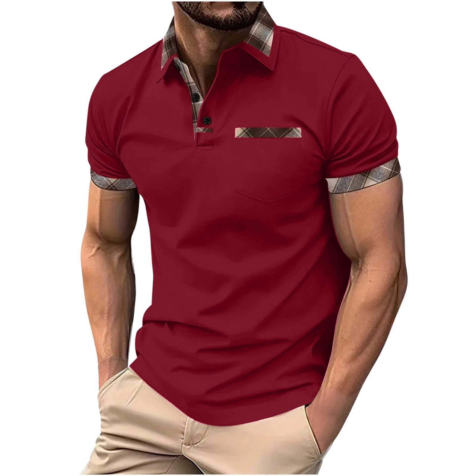 Summer Tops for Men 2025, Mens Tops Dressy Casual V Neck Button Down ...
