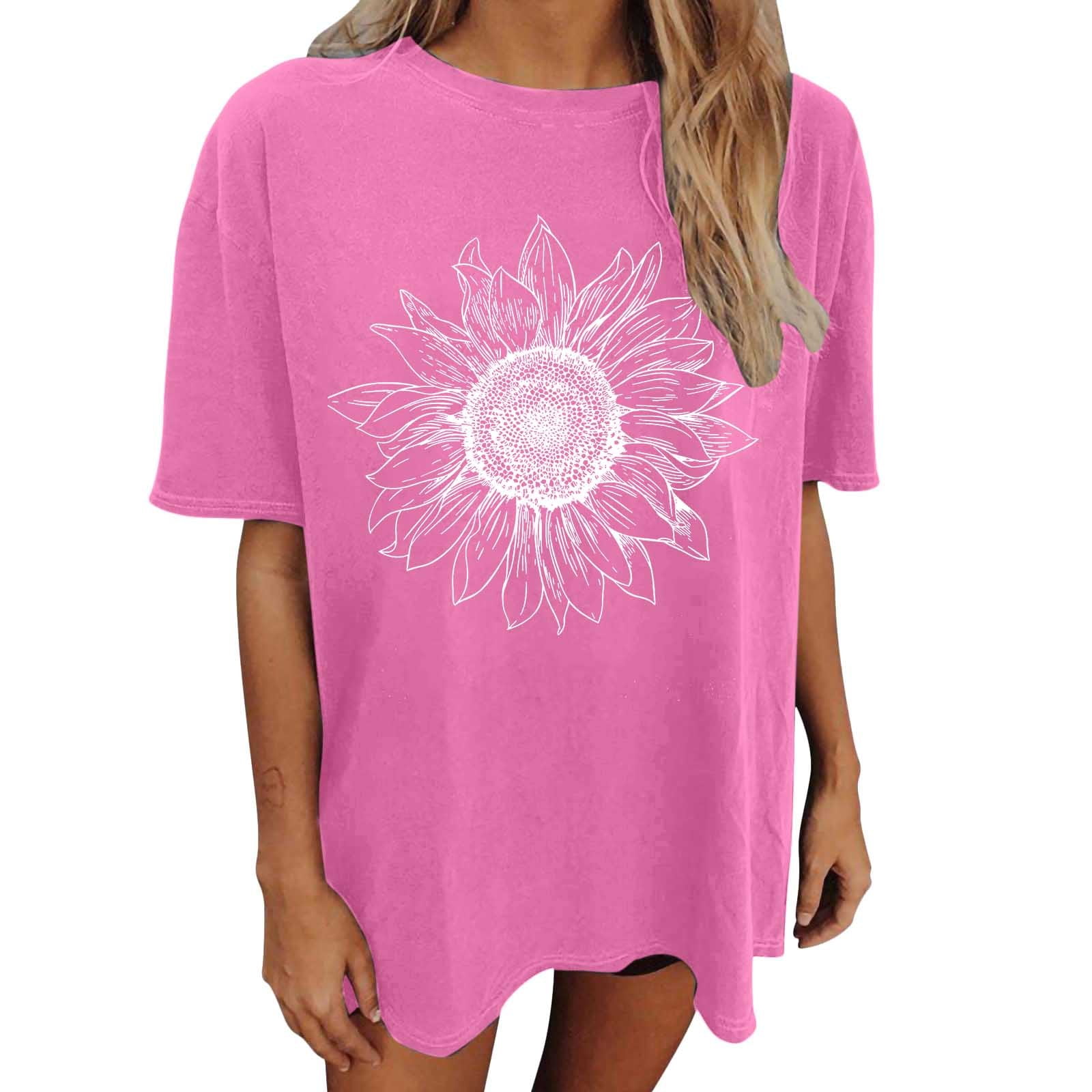 Summer Tops for Women Big Shirt Women T Shirt Long Sleeve Women's Plain ...