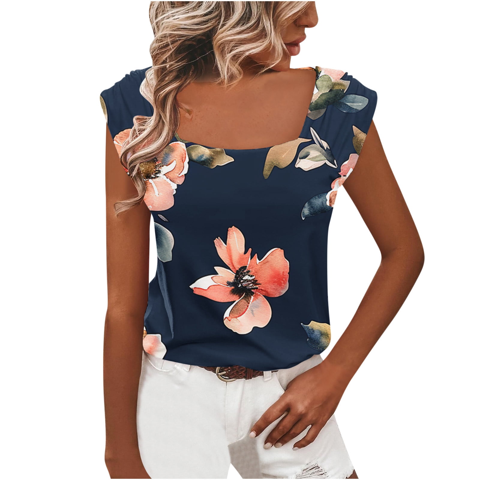 Summer Tops for Women 2025 Plus Size Button Down Shirts for Women Plus ...