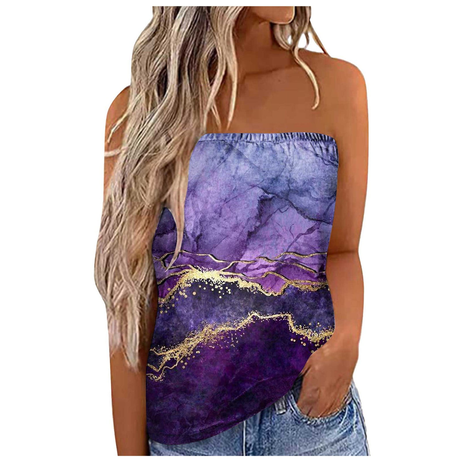 Summer Tops for Women Crop Women Bra Shelf Tops for Color Camp Top Cute ...