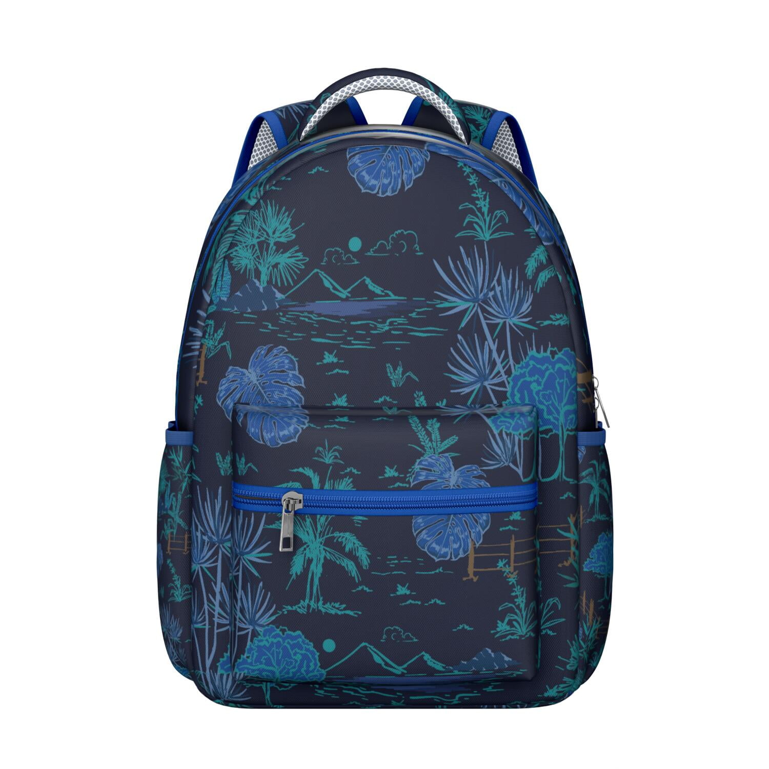 Summer Tropical Backpack Hawaiian Print Jungle Leaves School Bag Exotic ...