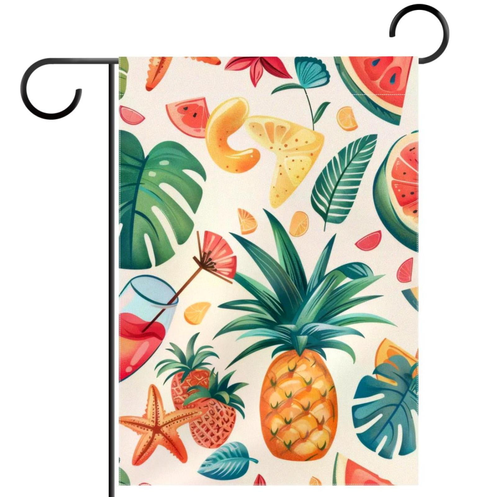 Summer Tropical Beach Elements Welcome Garden Flags, 12 x 18 Inch ...
