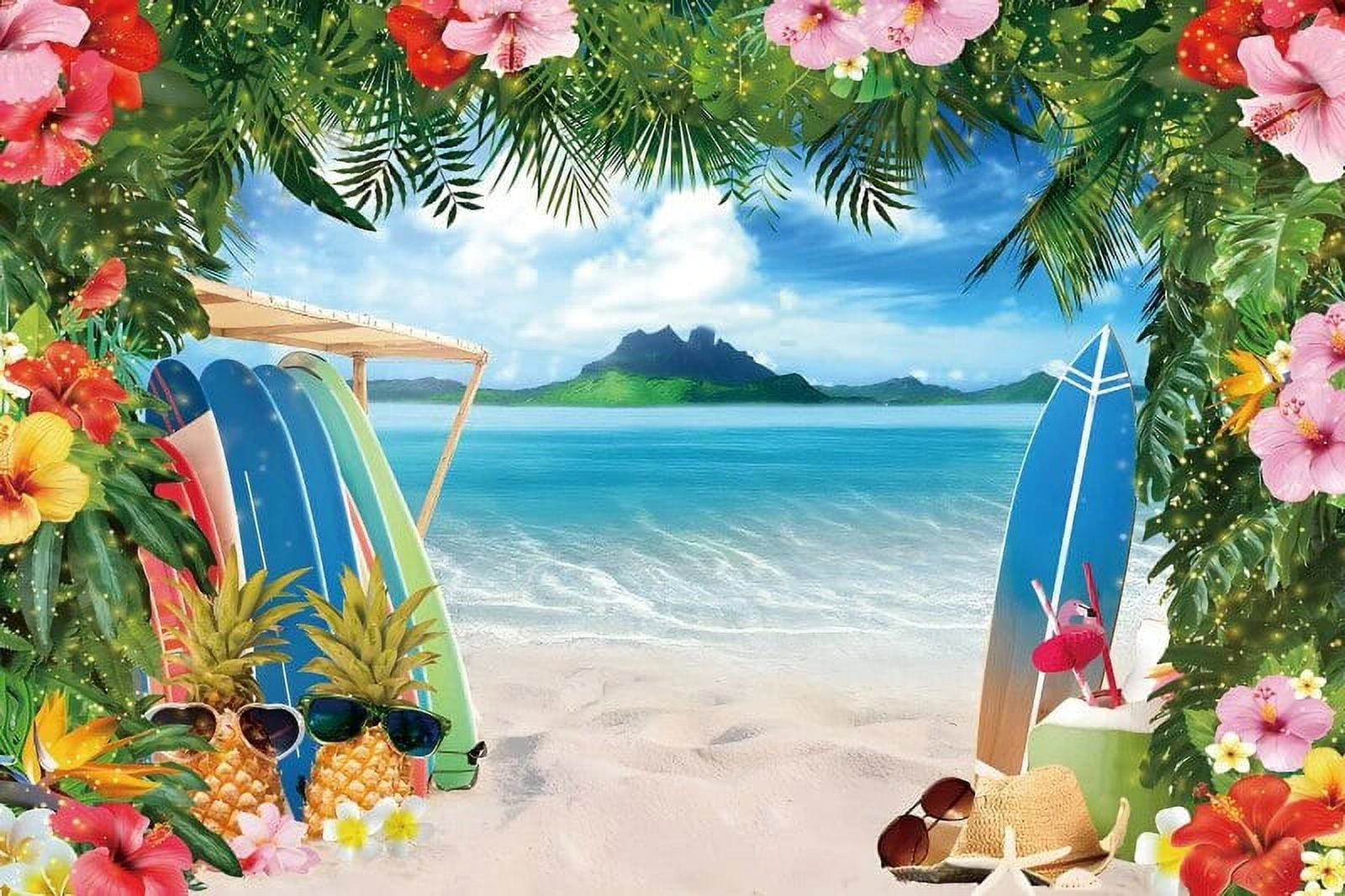 Summer Tropical Beach Photography Background Seaside Surfboard Wedding ...