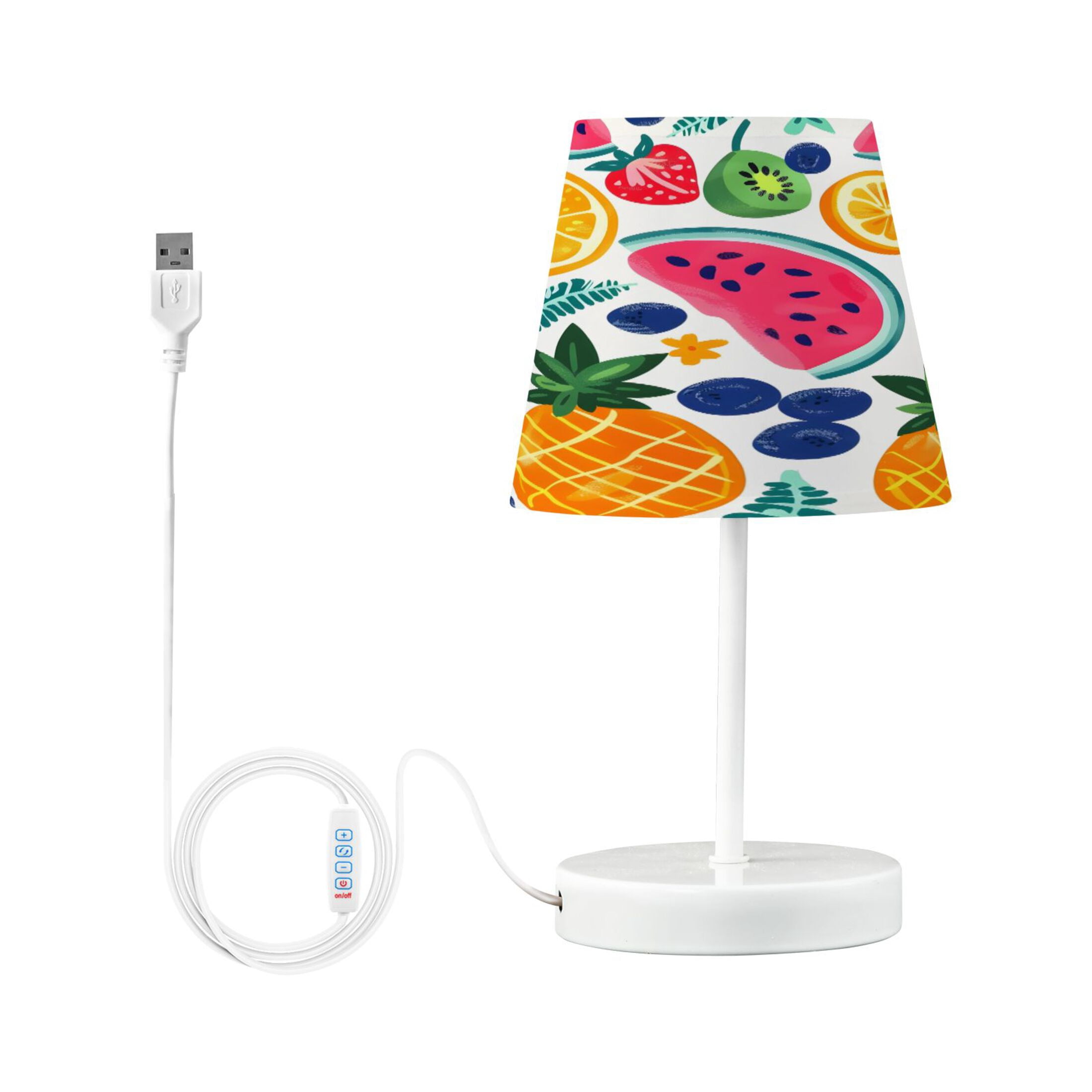 Summer Tropical Fruits Desk Lamp LED Table Nightstand Lamps with 3 ...