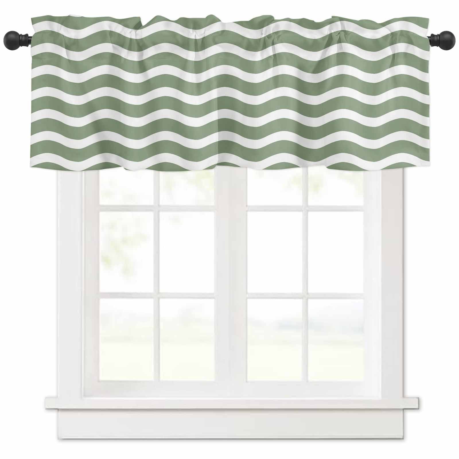 Summer Tropical Palm Leaves Valances for Windows Farmhouse Kitchen ...