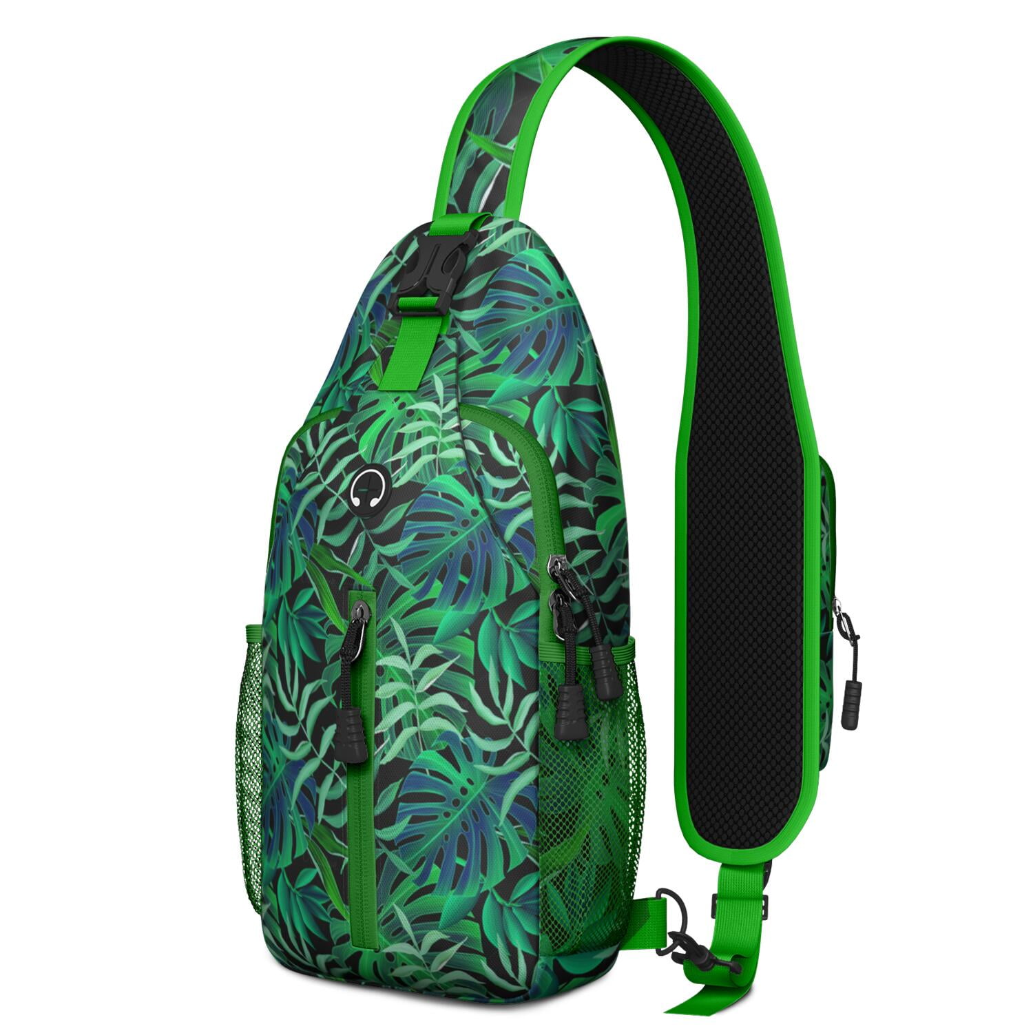 Summer Tropical Sling Bag, Lightweight Crossbody Backpack with Hawaiian ...