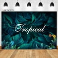 Summer Tropical Theme Background Palms Tree Leaves For Kids Room Decor ...
