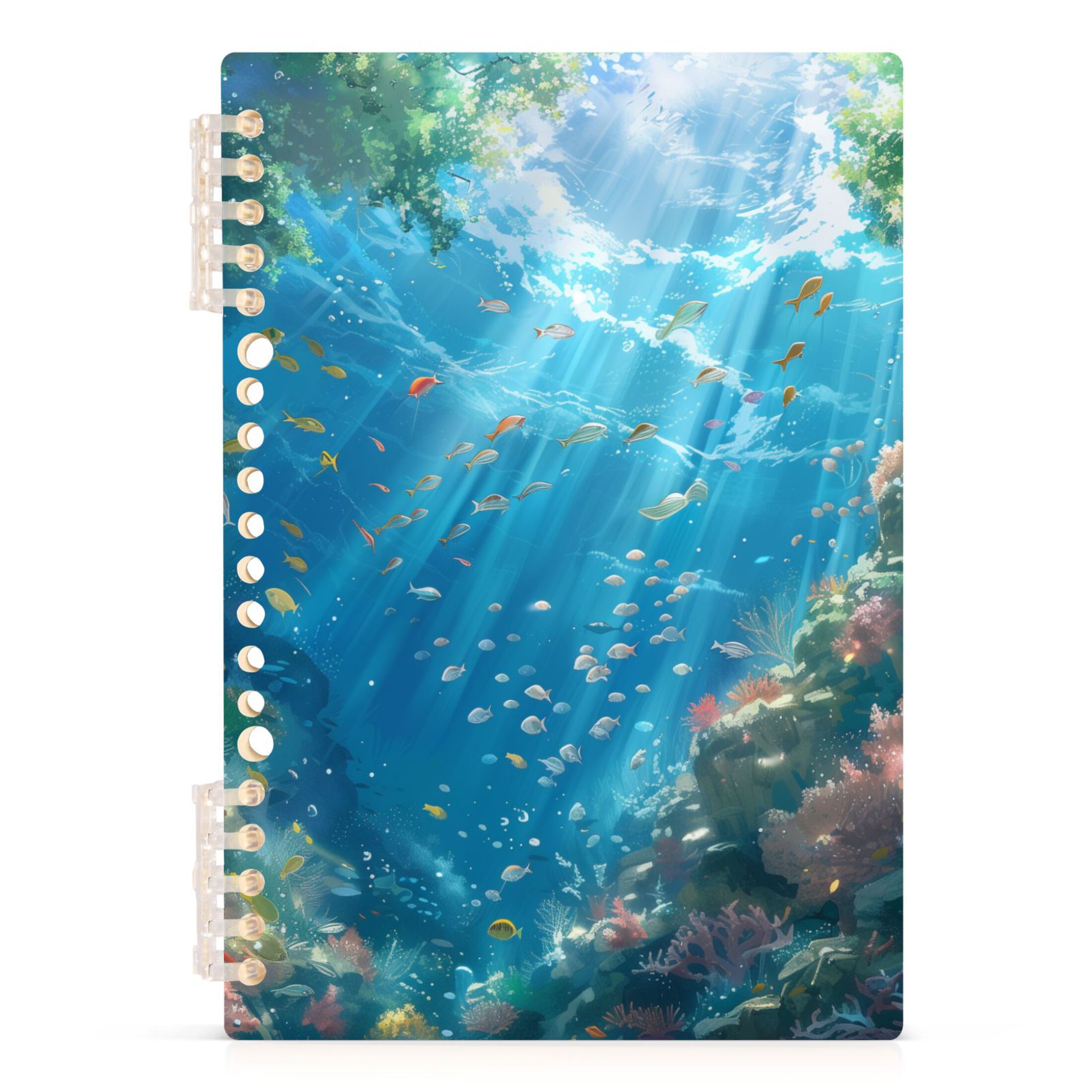 Summer Undersea Landscape Spiral Notebooks 60 Sheets 120 Pages A5 ...