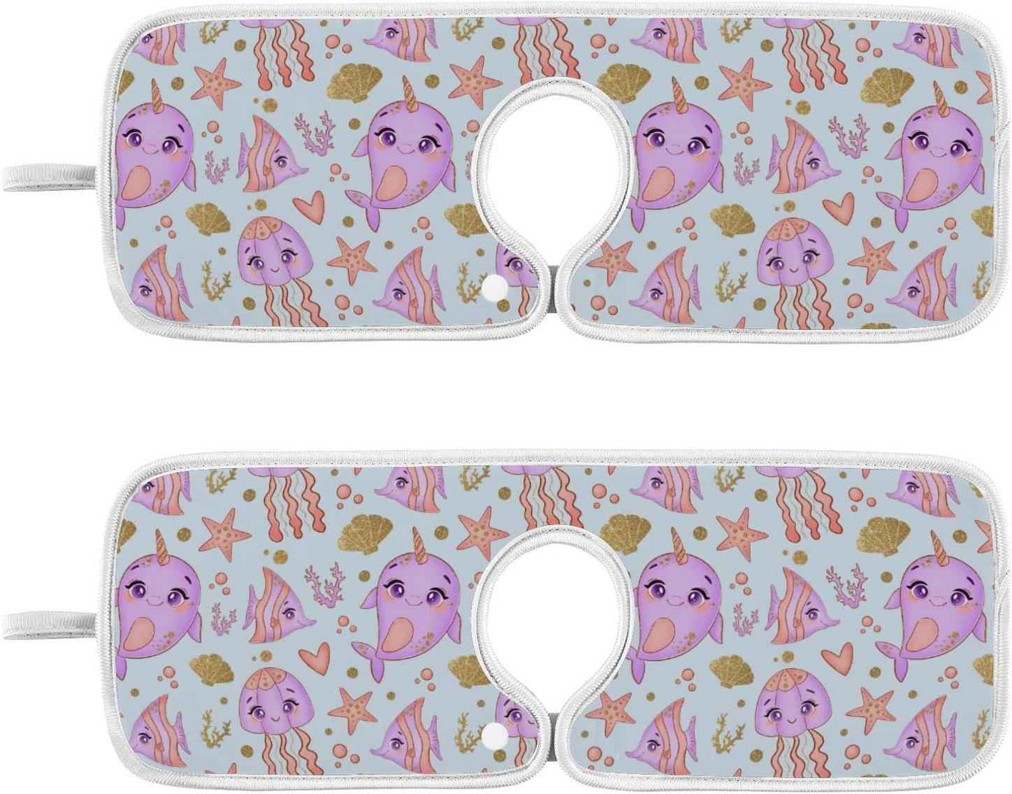 Summer Unicorn Whale Sink Splash Guard for Faucet 2 Packs Faucet ...