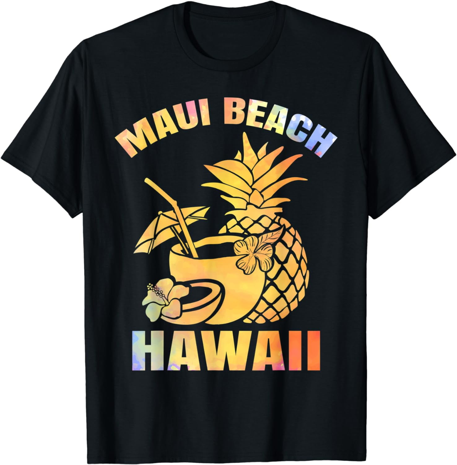 Summer Vacation Retro Sunset Hawaii Maui Beach T-Shirt - Walmart.com