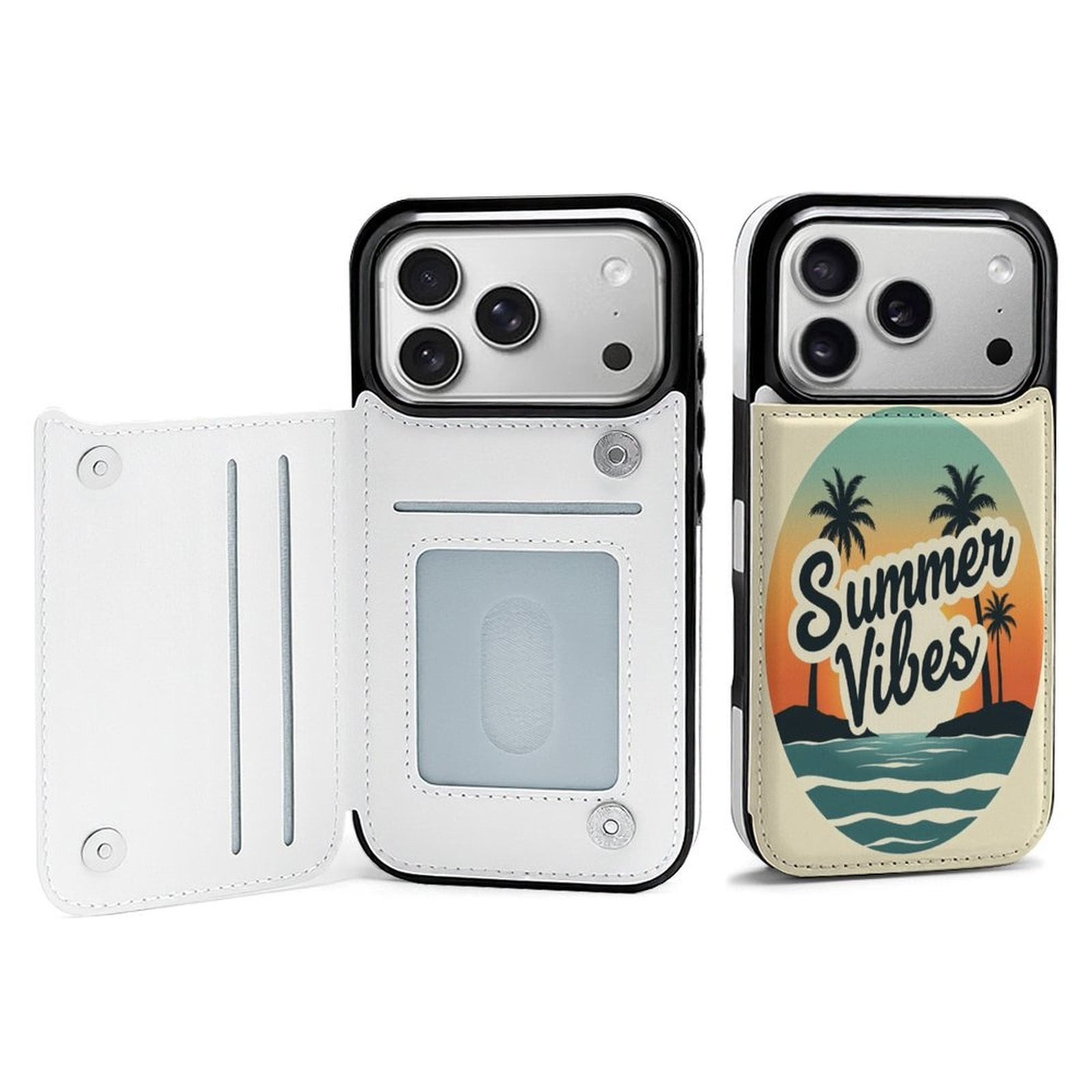 Summer Vibes Beach Sunset Leather Wallet Case for iPhone13 pro Wallet ...