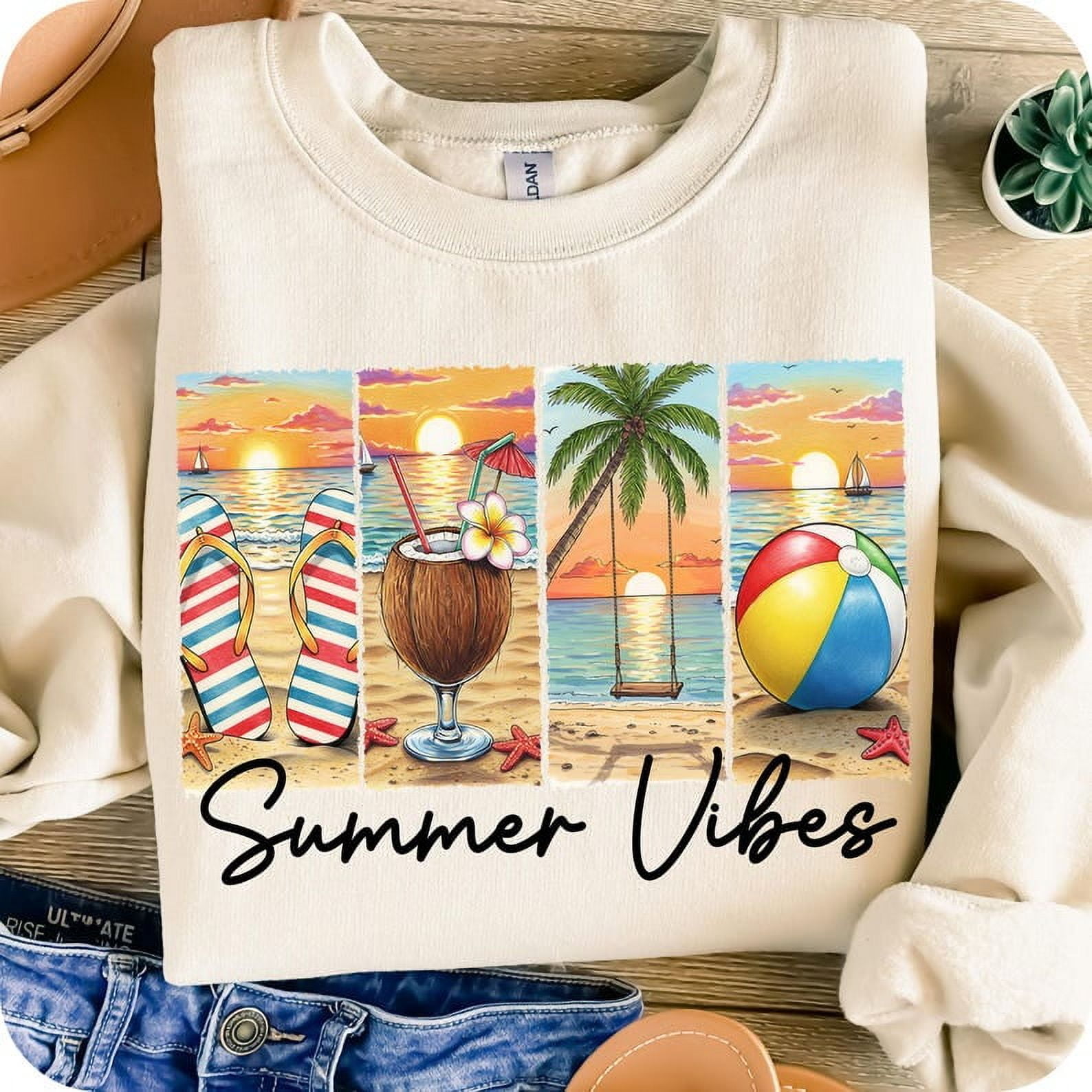Summer Vibes Shirt, Summer Shirt, Retro Summer Sweatshirt, Beach Shirt, Hello Summer Sweatshirt ...