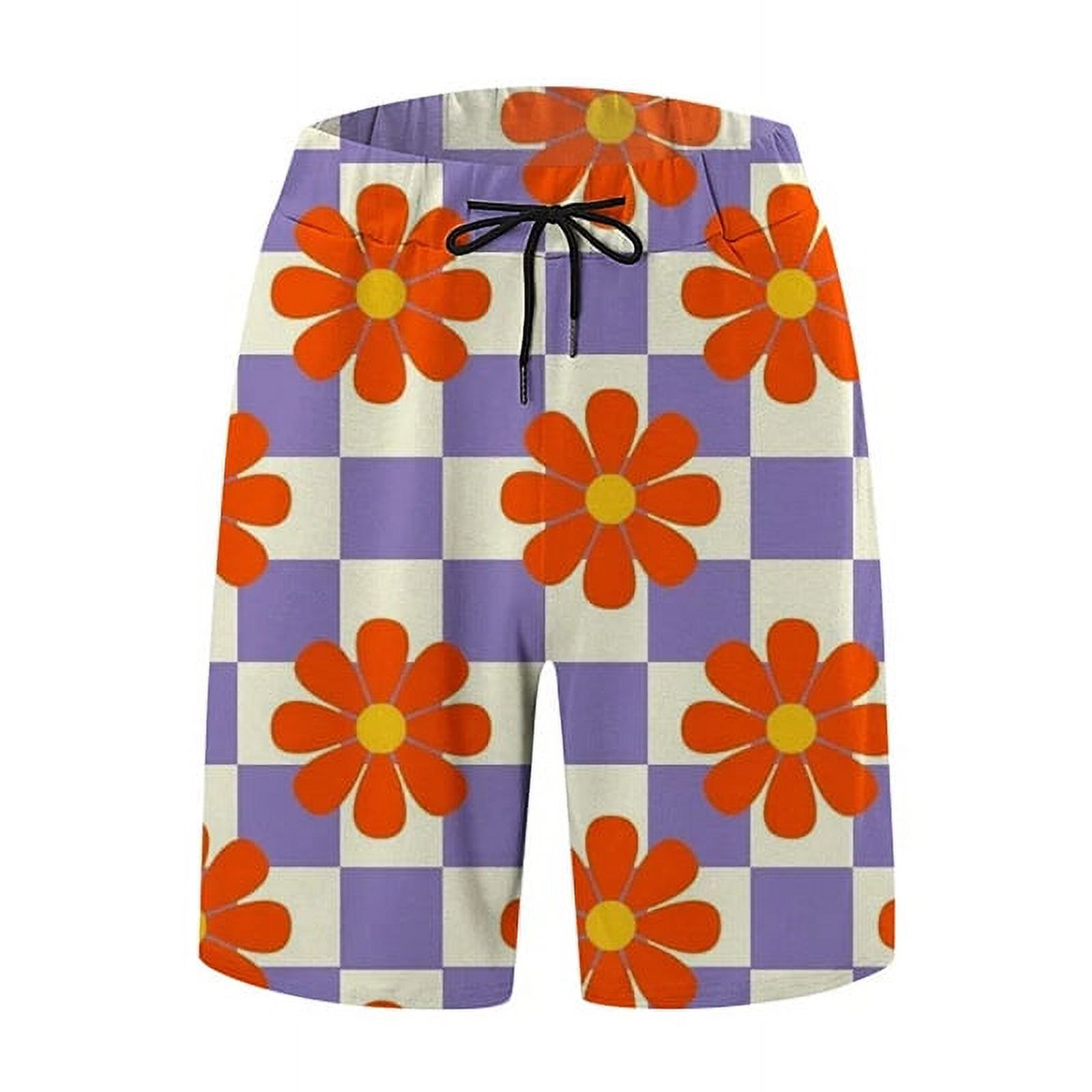 Summer Vintage 3D Tropical Leaves Printing Beach Shorts For Men Fashion ...