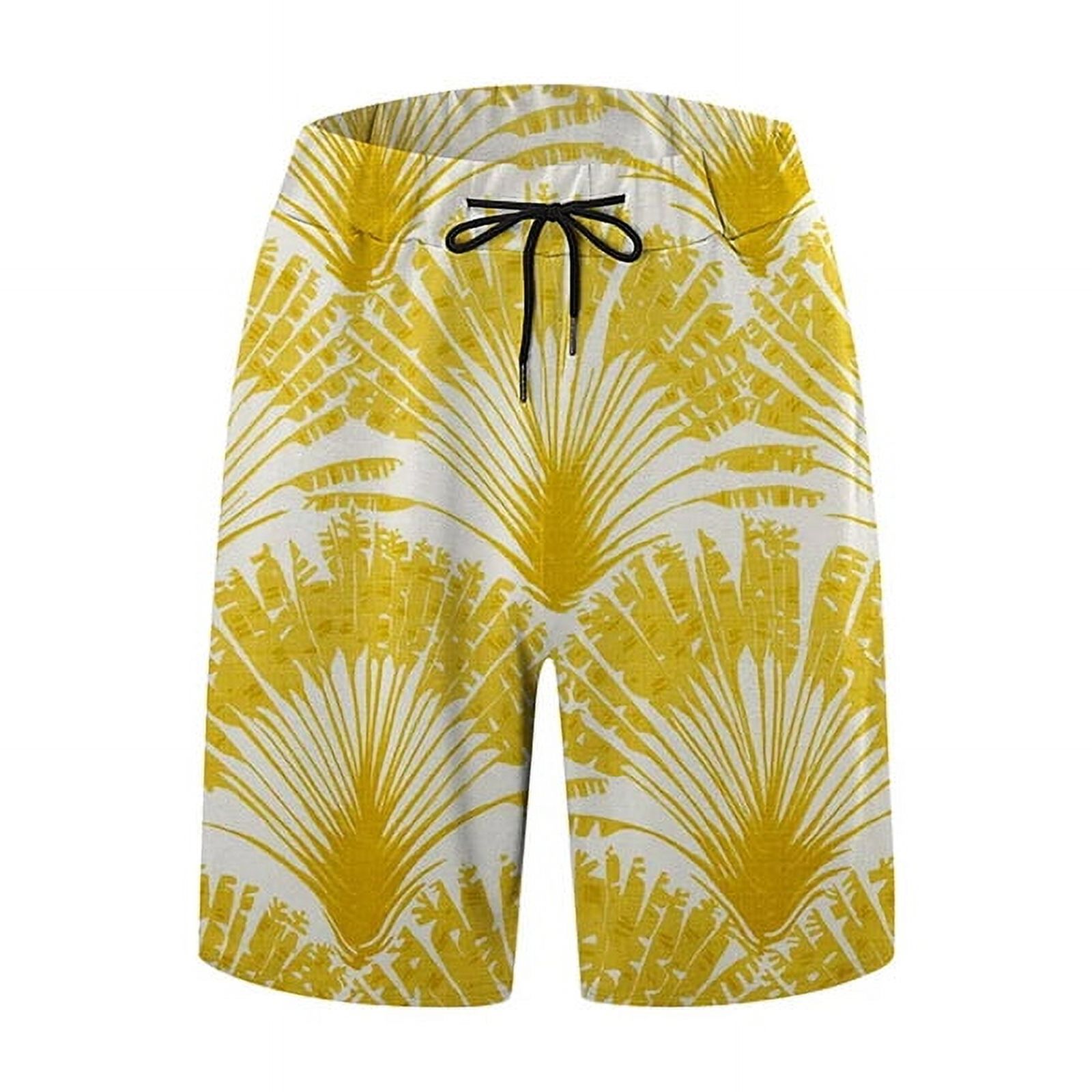 Summer Vintage 3D Tropical Leaves Printing Beach Shorts For Men Fashion ...