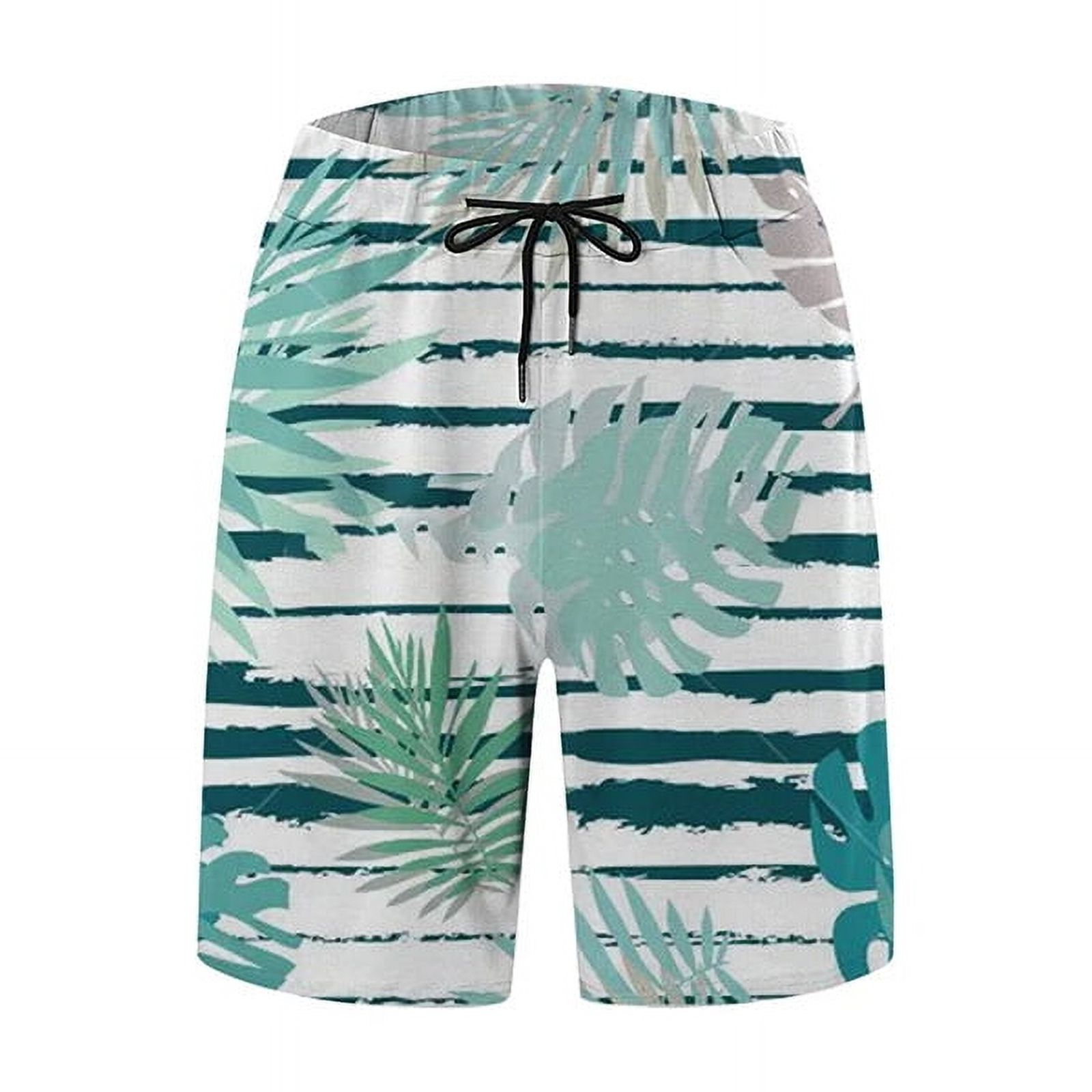 Summer Vintage 3D Tropical Leaves Printing Beach Shorts For Men Fashion ...