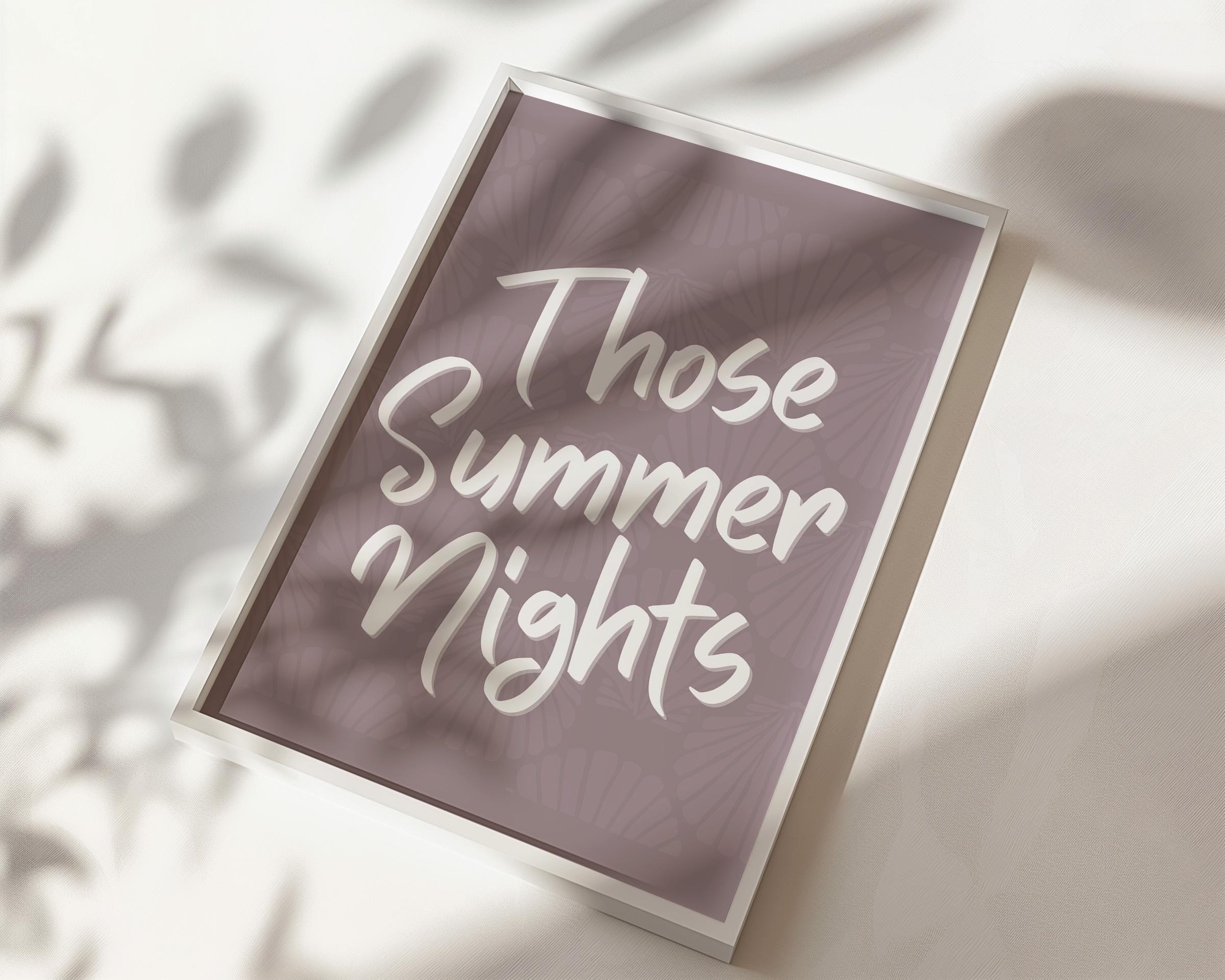 Summer Wall Art, Those Summer Nights Art Print, Summer Printable Poster ...