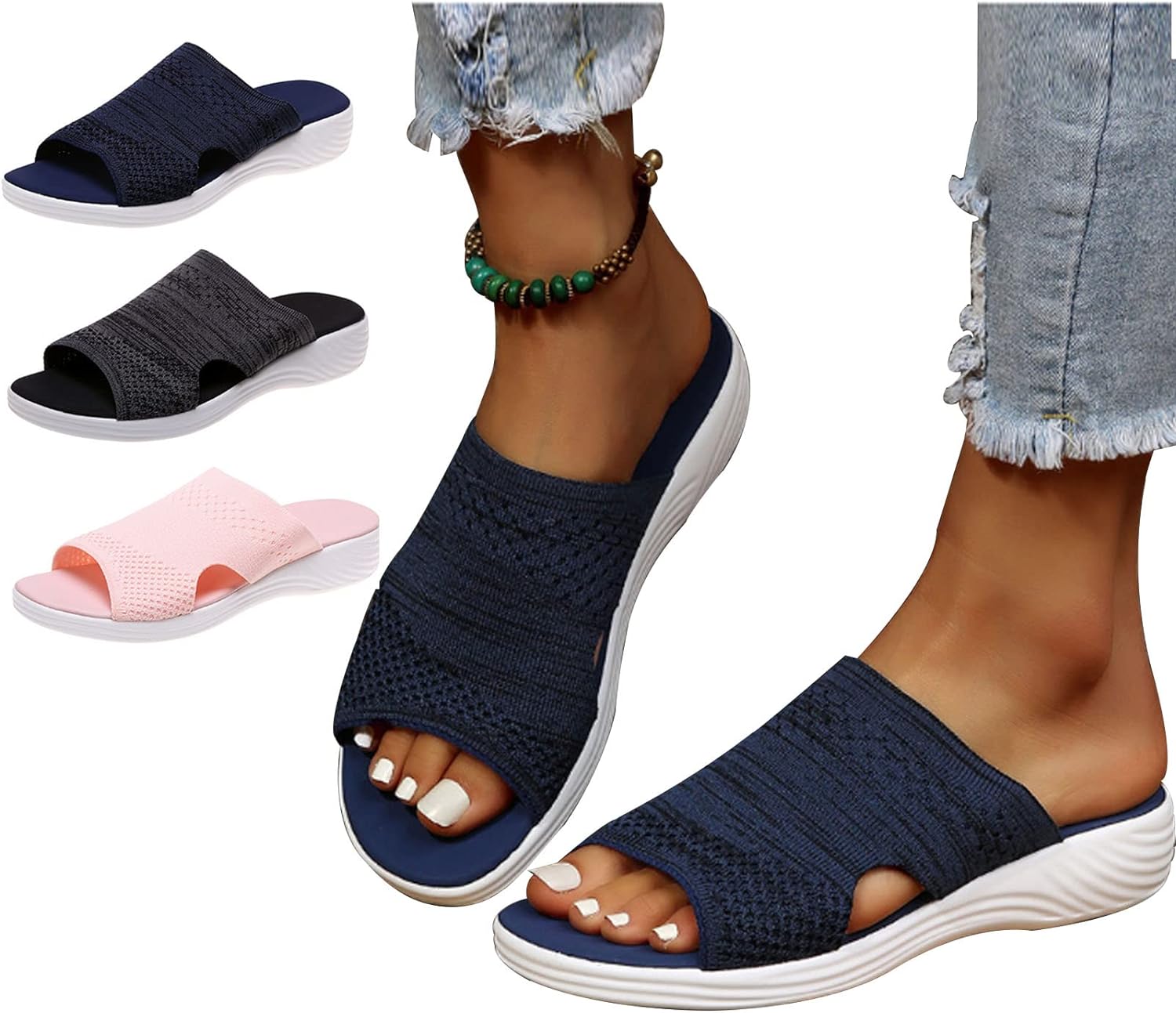 Summer Washable Slingback Orthopedic Slide Sport Sandals, Womens Mesh ...