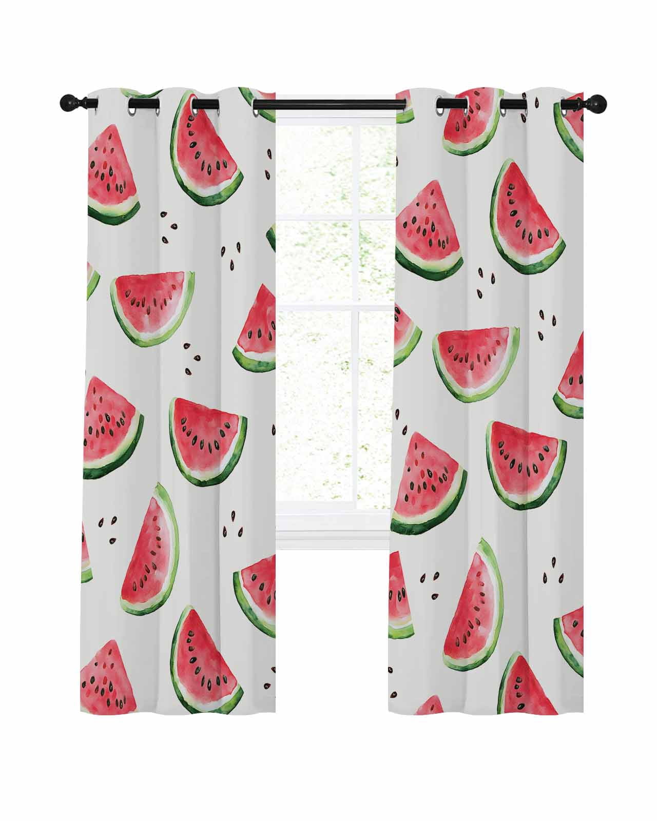 Summer Watermelon Blackout Curtains, Light Blocking Print Window ...