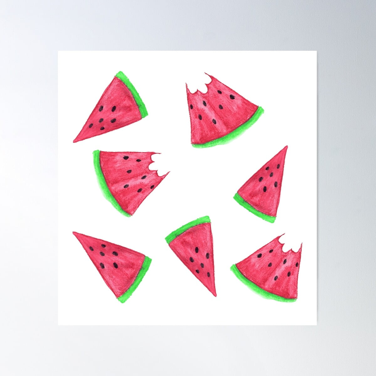 Summer Watermelon Fun Poster Wall Art, Modern Wall Decor For Living ...