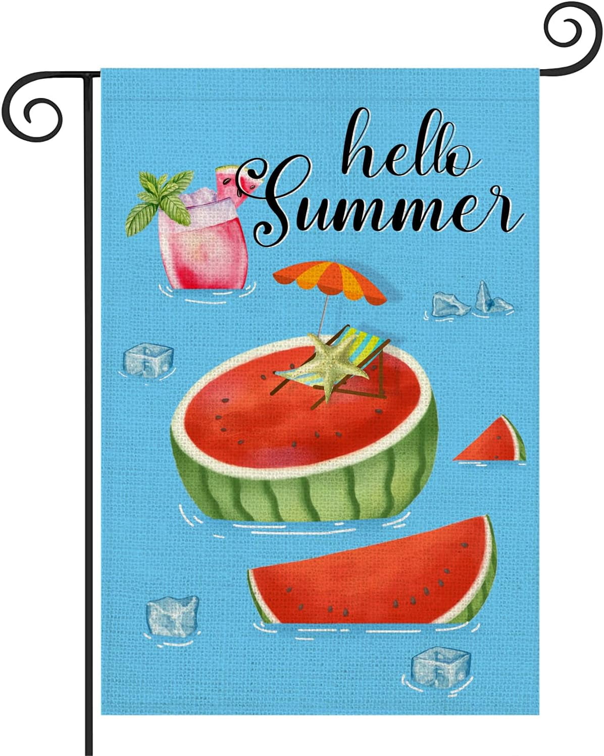 Summer Watermelon Garden Flags for Outside Double Sided Summer Tropical ...