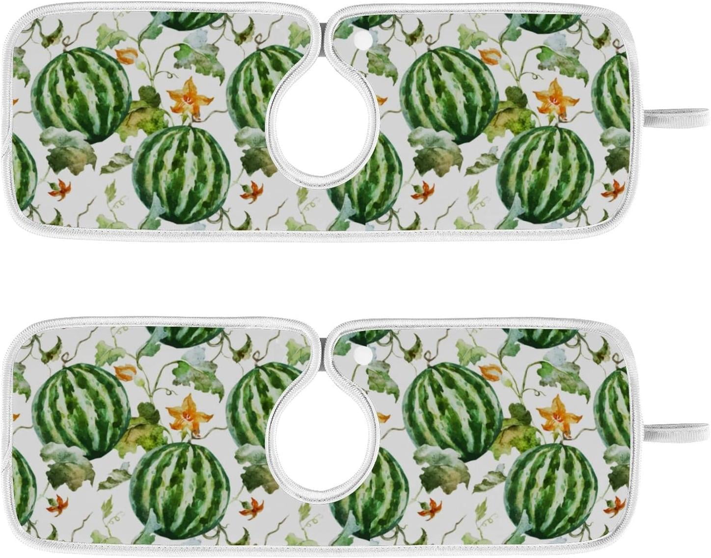 Summer Watermelon Green Sink Splash Guard for Faucet 2 Packs Faucet ...